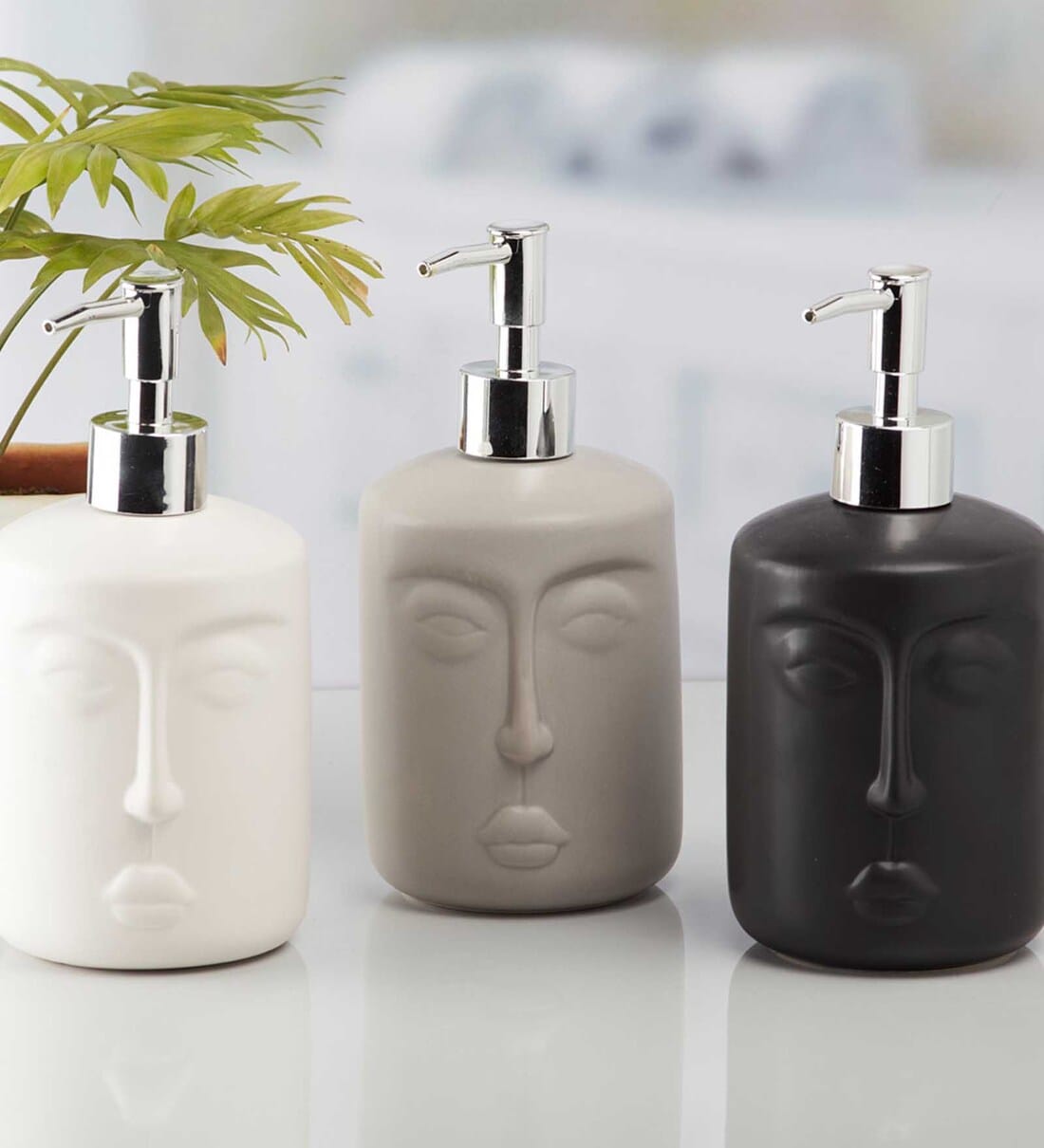 Buy Modern Multicolour Ceramic (Set of 3) Soap Dispensers at 100% OFF ...