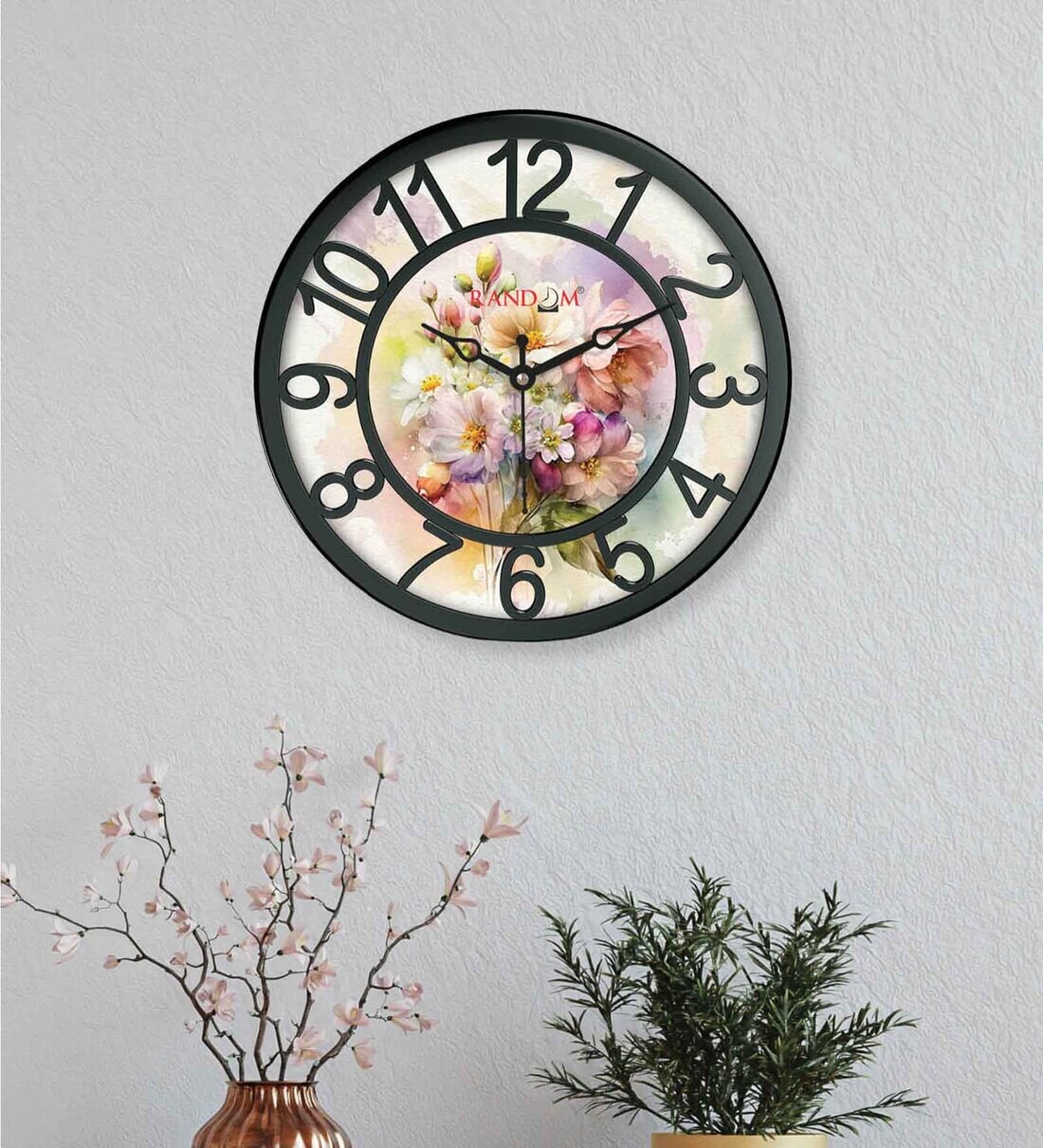 Buy Multicolour Modern Plastic Stylish Non Ticking Silent Analog Wall ...
