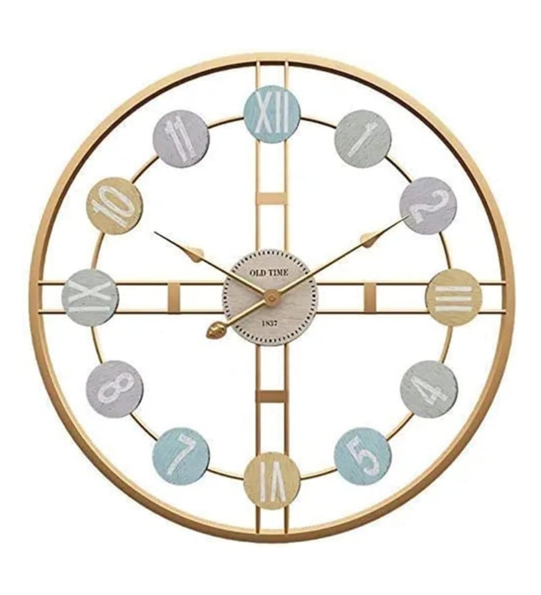 Buy Modern Roman Gold Analog Wall Clock by Handicraft Town Online ...