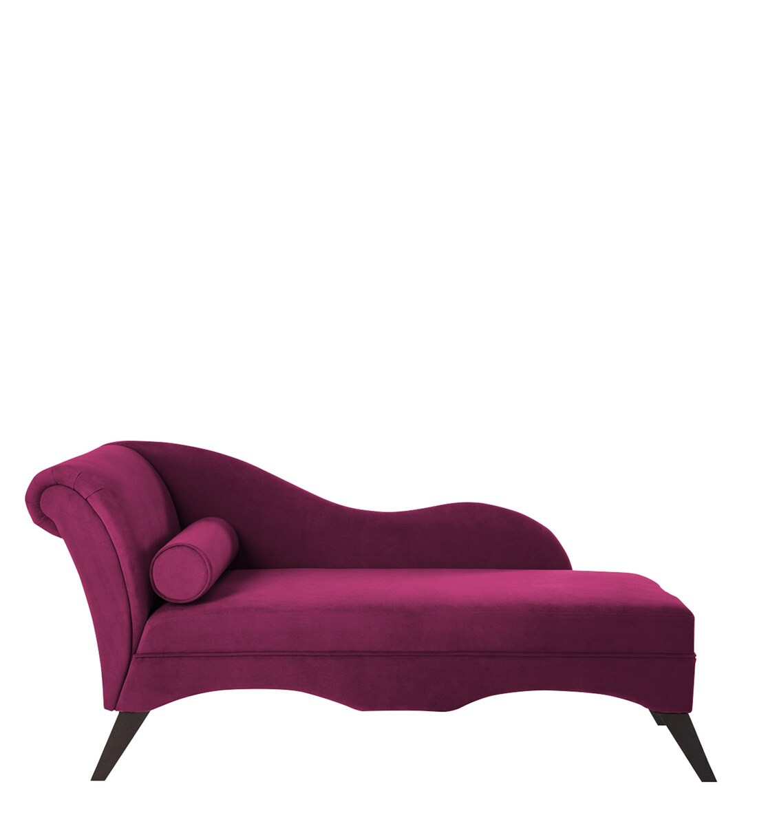 Buy Modern Velvet Chaise Lounger in Pink Mulberry Colour by Dreamzz ...