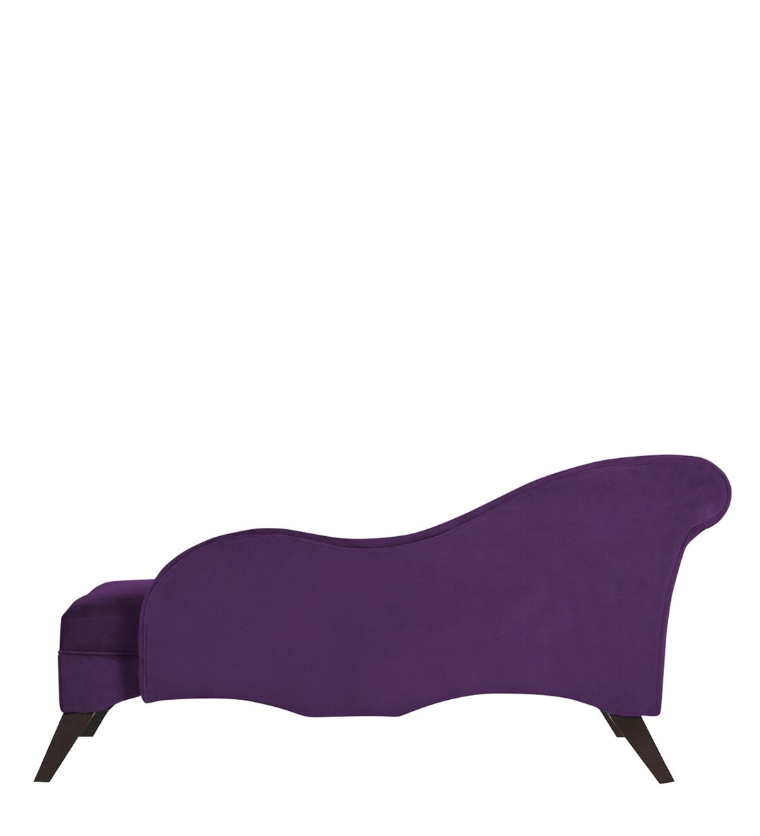 Buy Modern Velvet Chaise Lounger in Purple Colour by Dreamzz Furniture ...