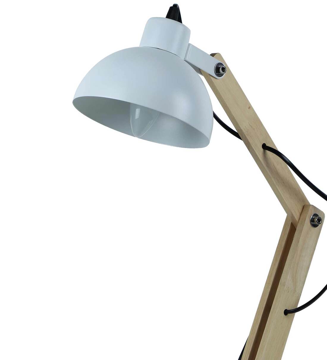 Buy Modern White Study Lamp With Metal Base By SS Lightings Online ...