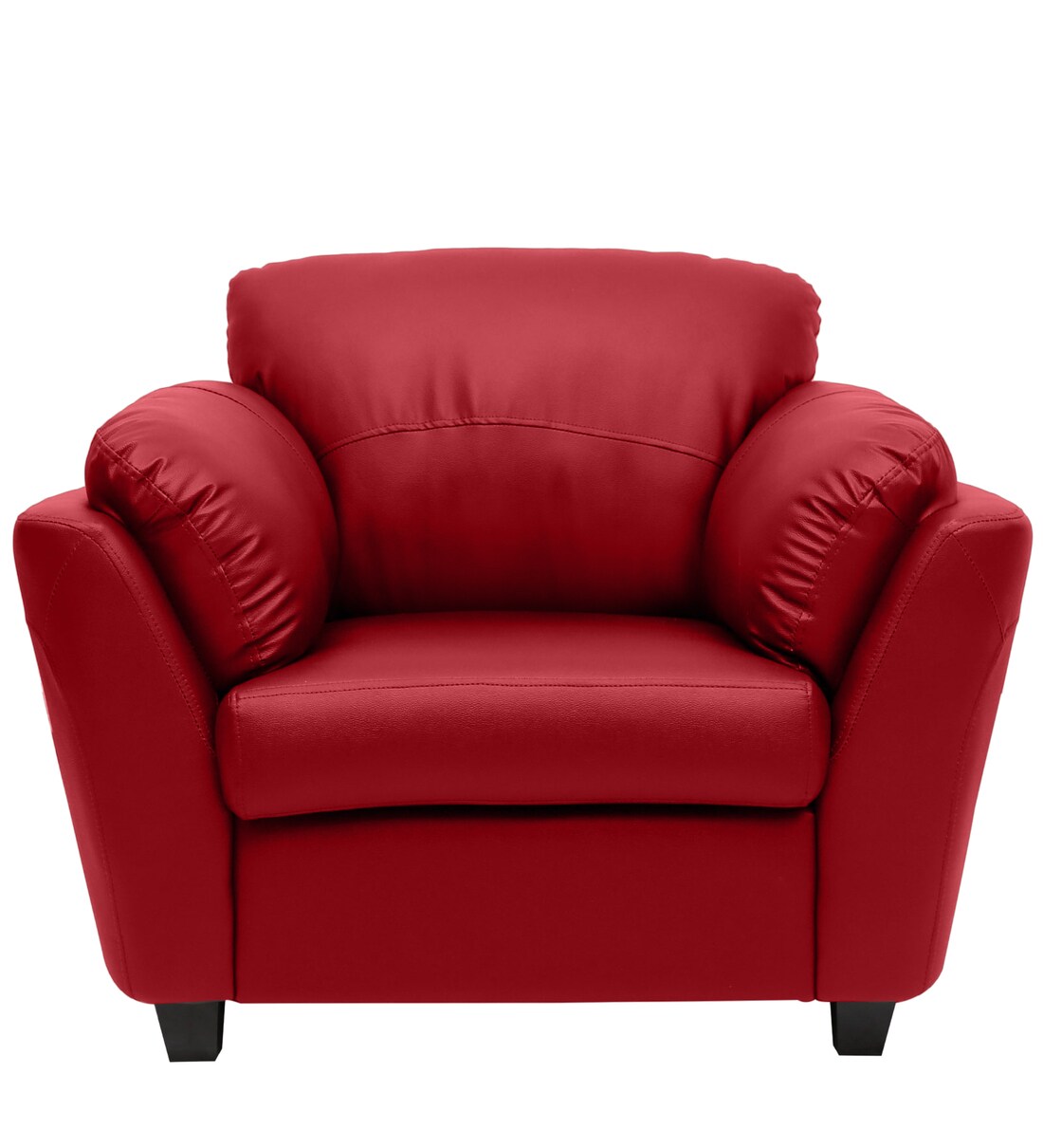 Buy Montero 1 Seater Sofa In Red Colour By Vittoria Online ...