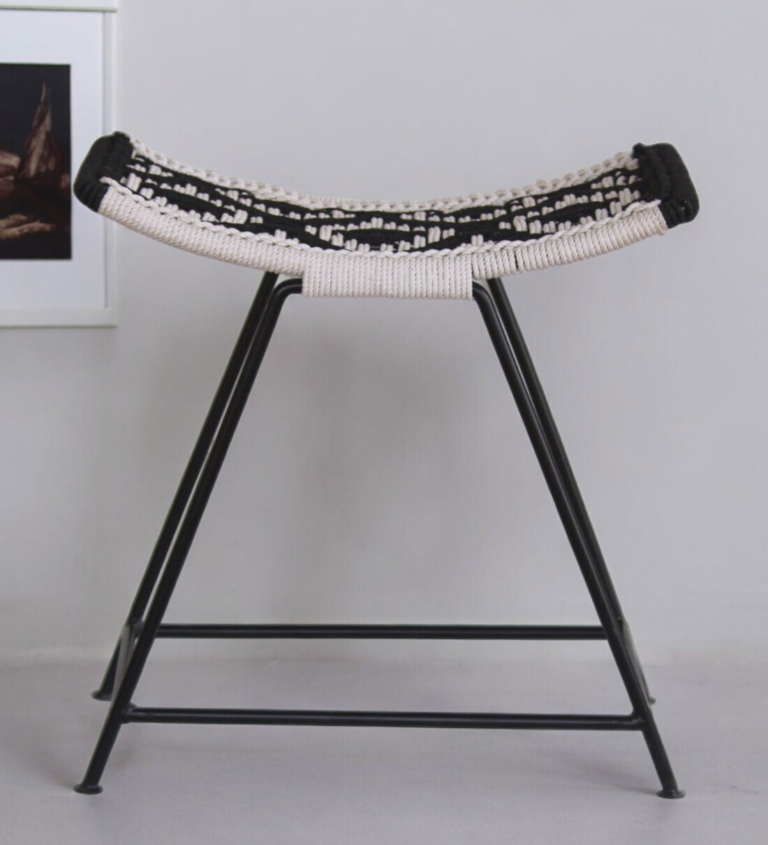 Buy Moon Metal Seating Stool in Red And Gold Colour at 15% OFF by Pour ...