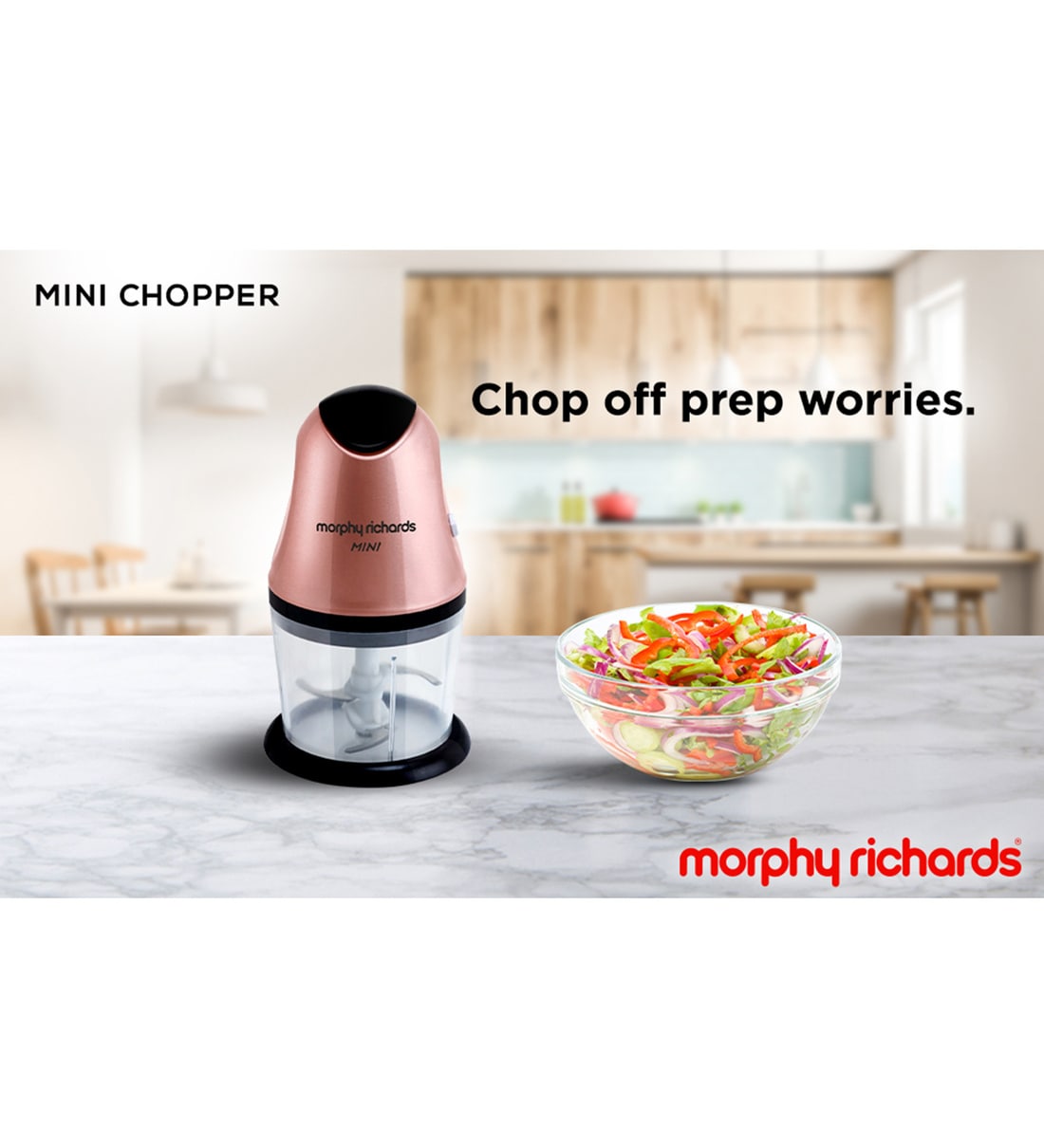 Buy Morphy Richards 300 Watt Electric Chopper in Rose Gold Colour ...