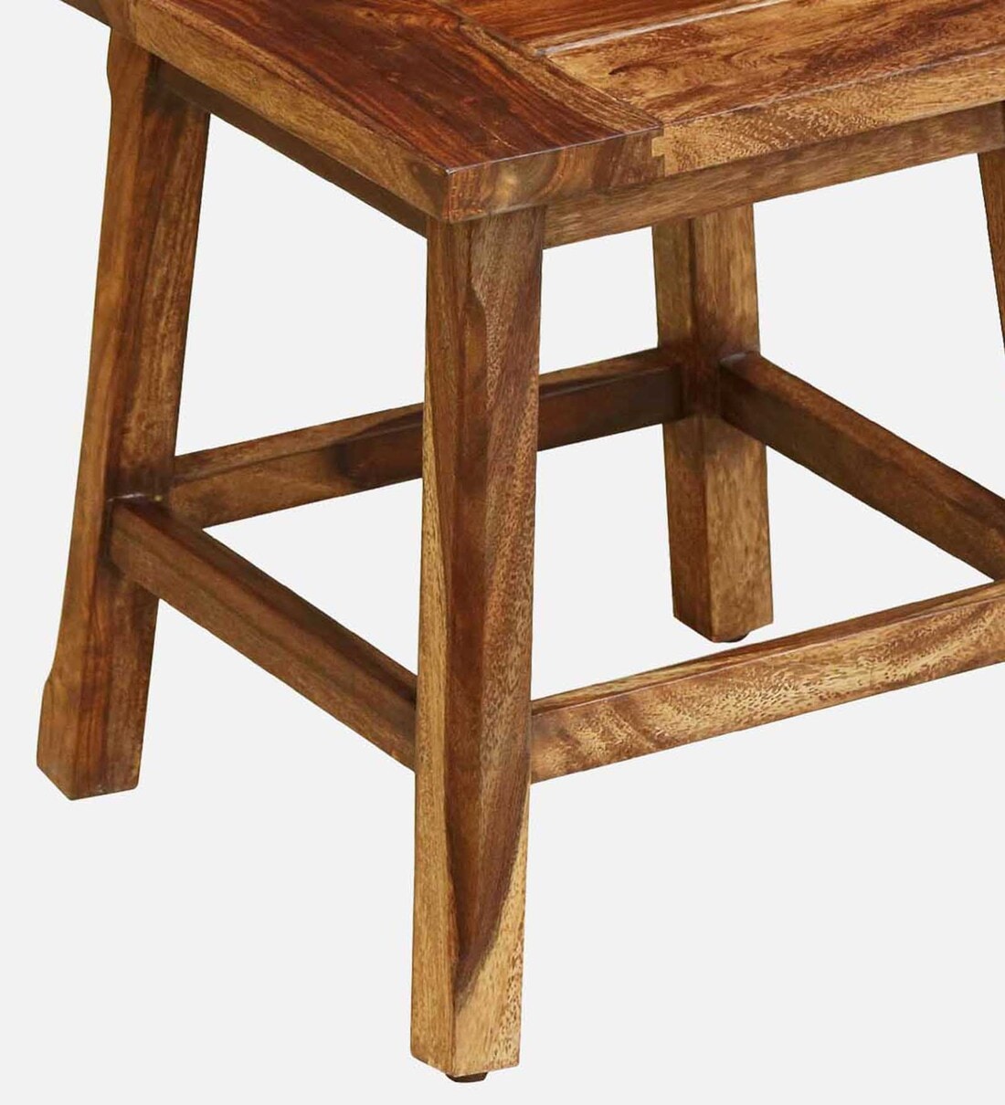 Buy Yaroslave Sheesham Wood Seating Stool In Rustic Teak Finish By ...