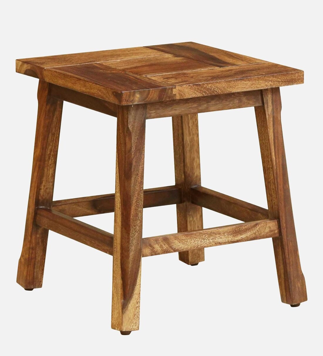 Buy Yaroslave Sheesham Wood Seating Stool In Rustic Teak Finish By ...