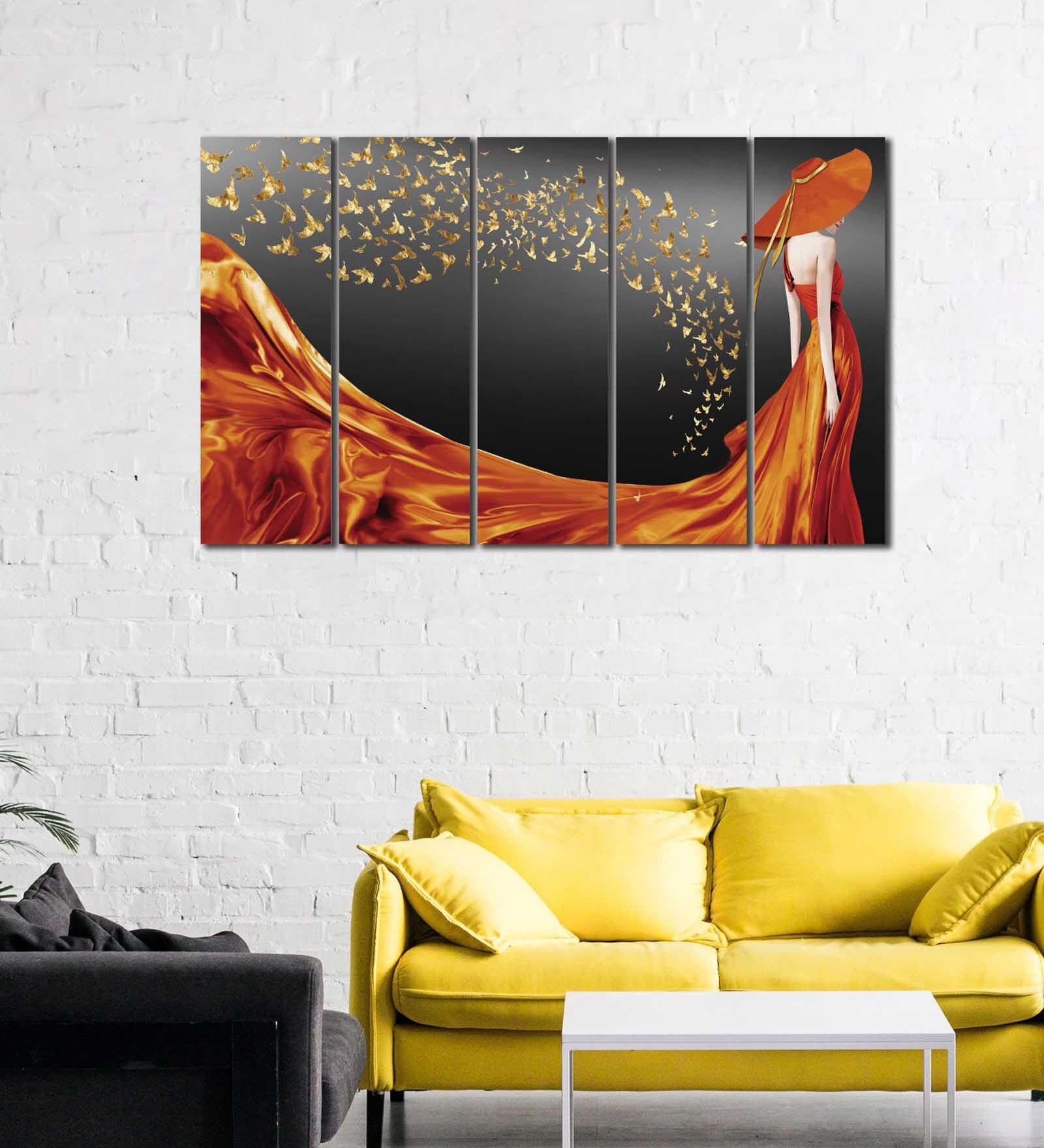 Buy Modern & Stylish Lady MDF Art Panel Set of 5 at 15% OFF by Wens ...