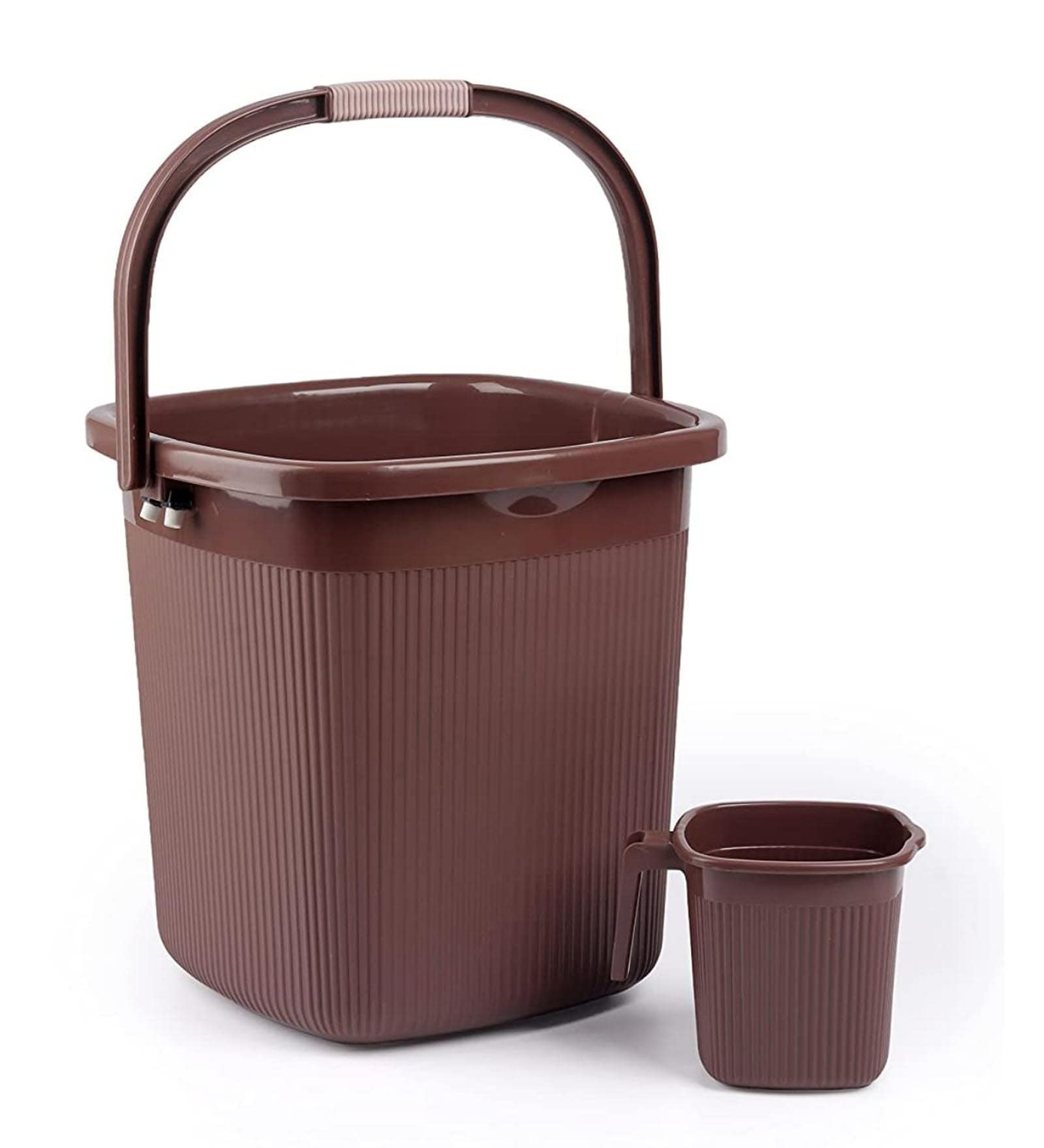 Buy Modern 18 Ltrs Brown 2 Pc Polypropylene Bucket Set at 50% OFF by ...