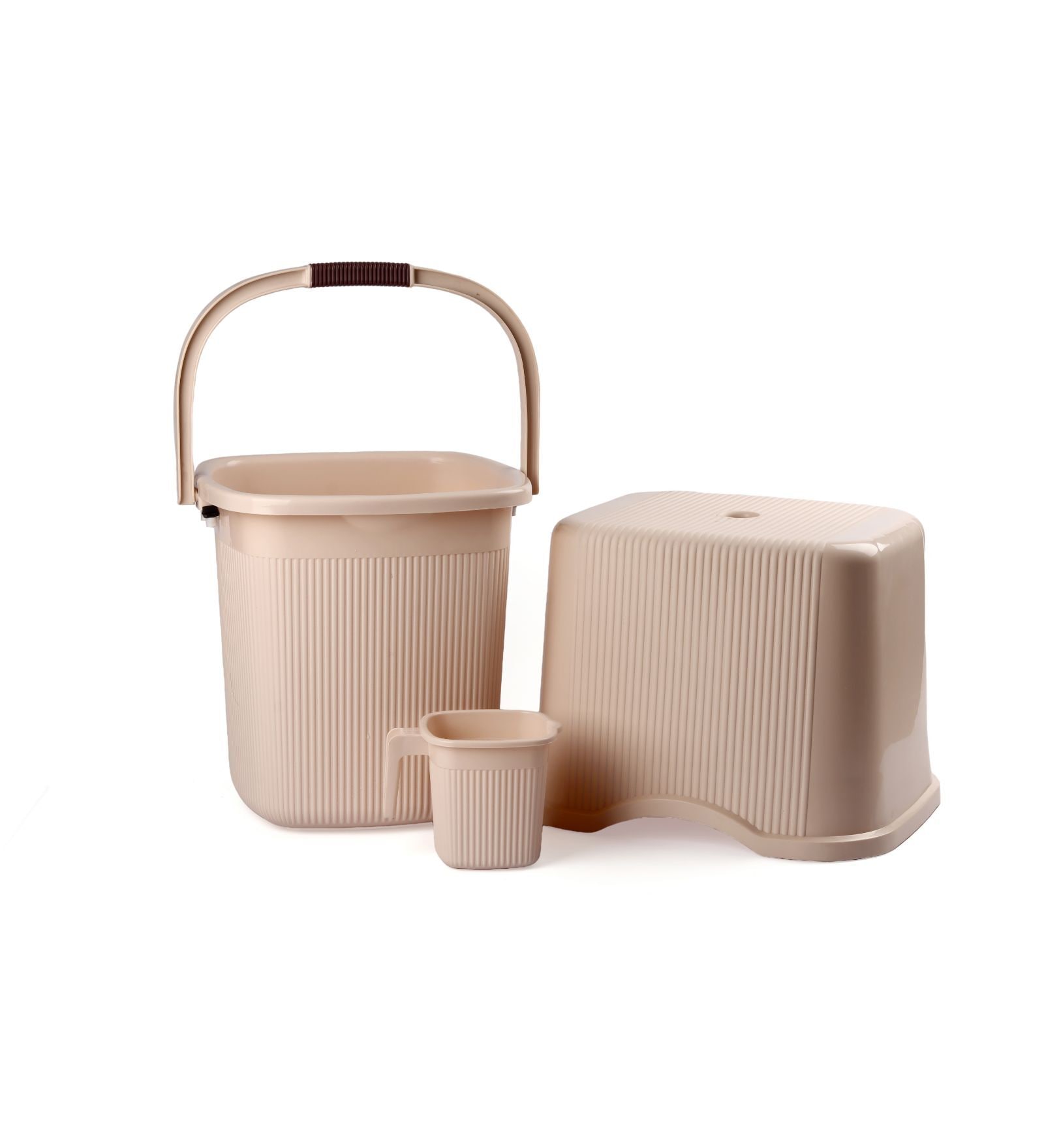 Buy Modern 18 Ltrs Ivory 3 Pc Polypropylene Bucket Set by Regalo at 26% ...