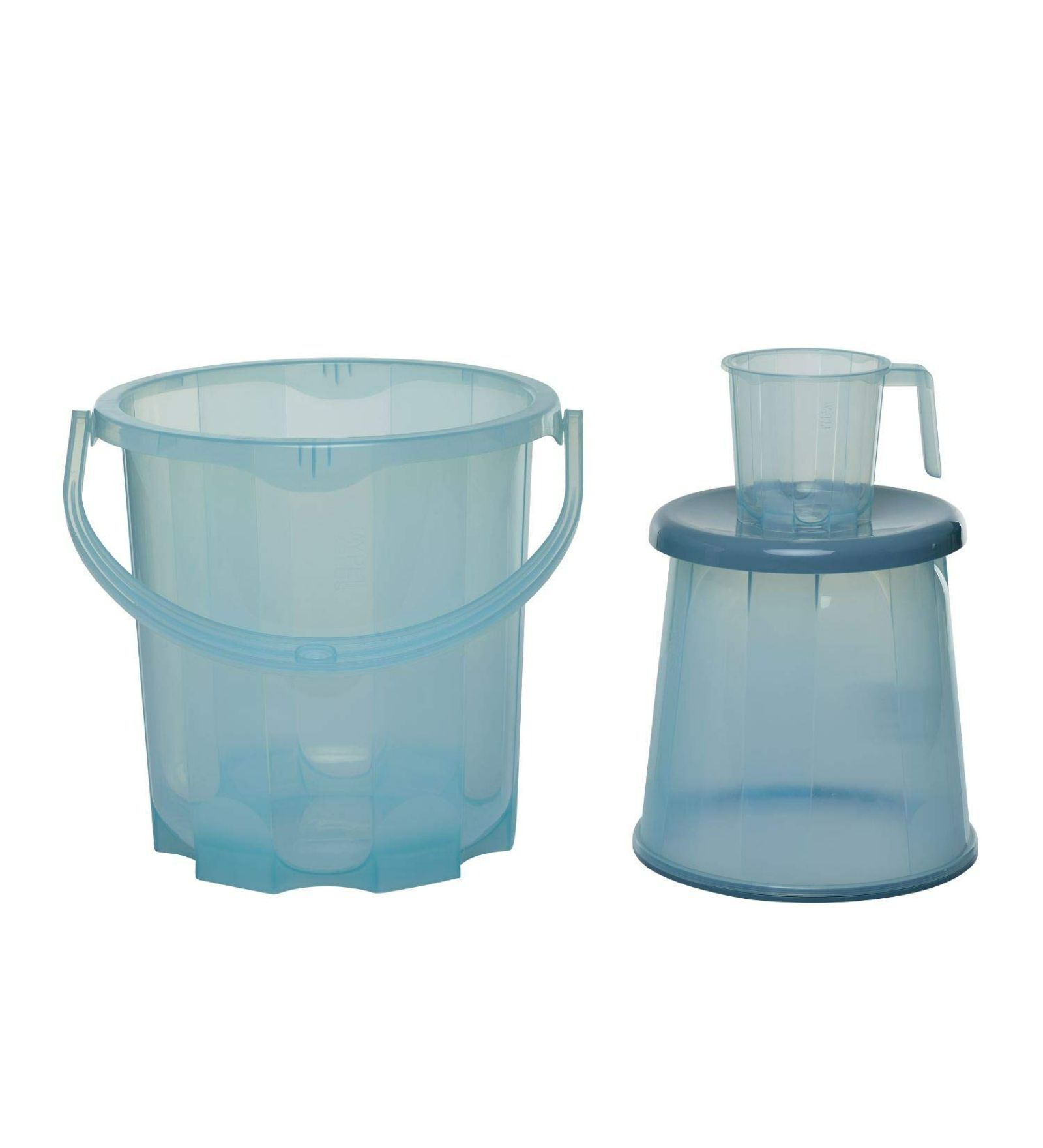 Buy Modern 25 Ltrs Blue 3 Pc Polypropylene Bucket Set by Regalo at 26% ...