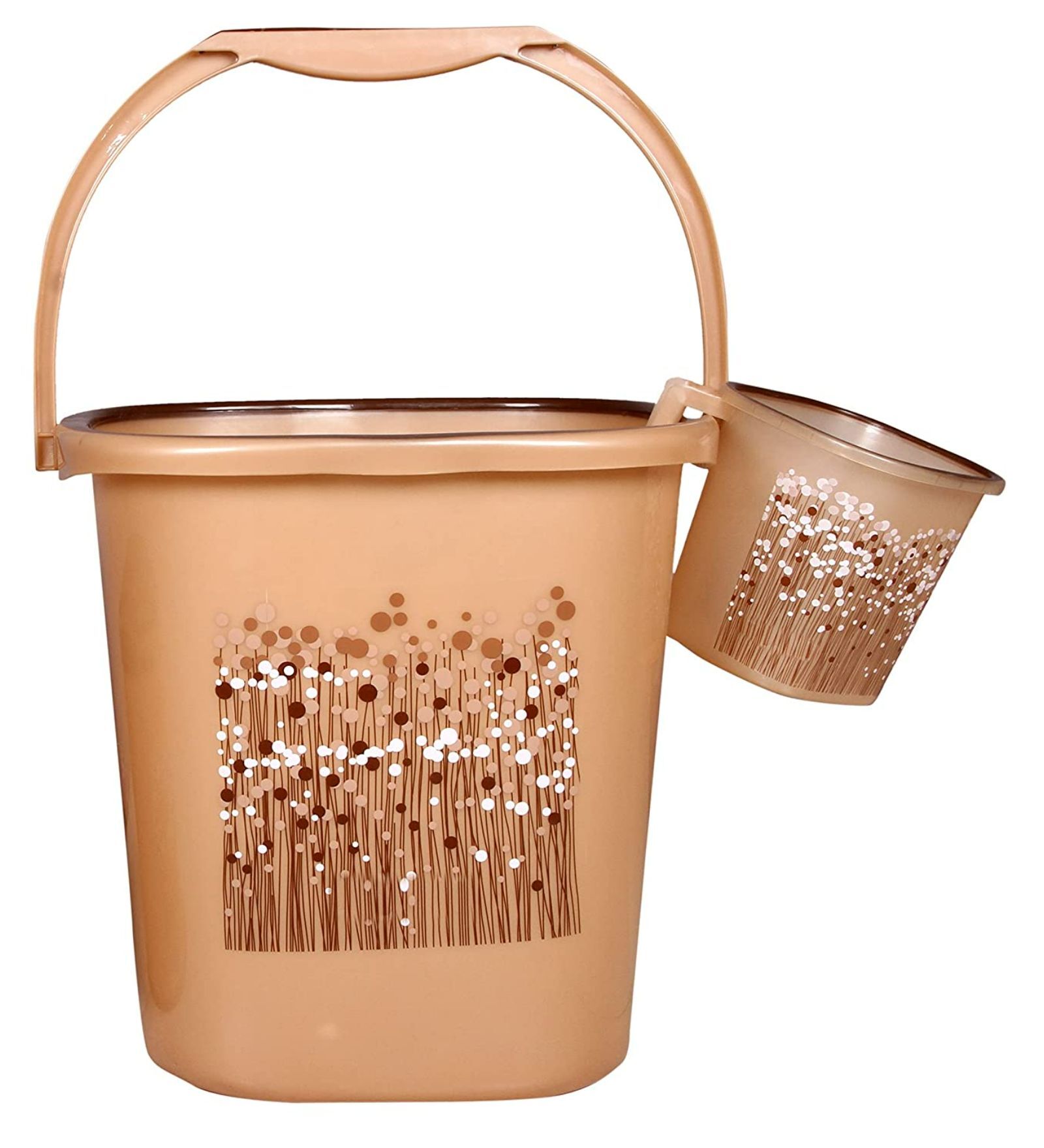 Buy Modern 25 Ltrs Brown 3 Pc Polypropylene Bucket Set by Regalo at 25% ...