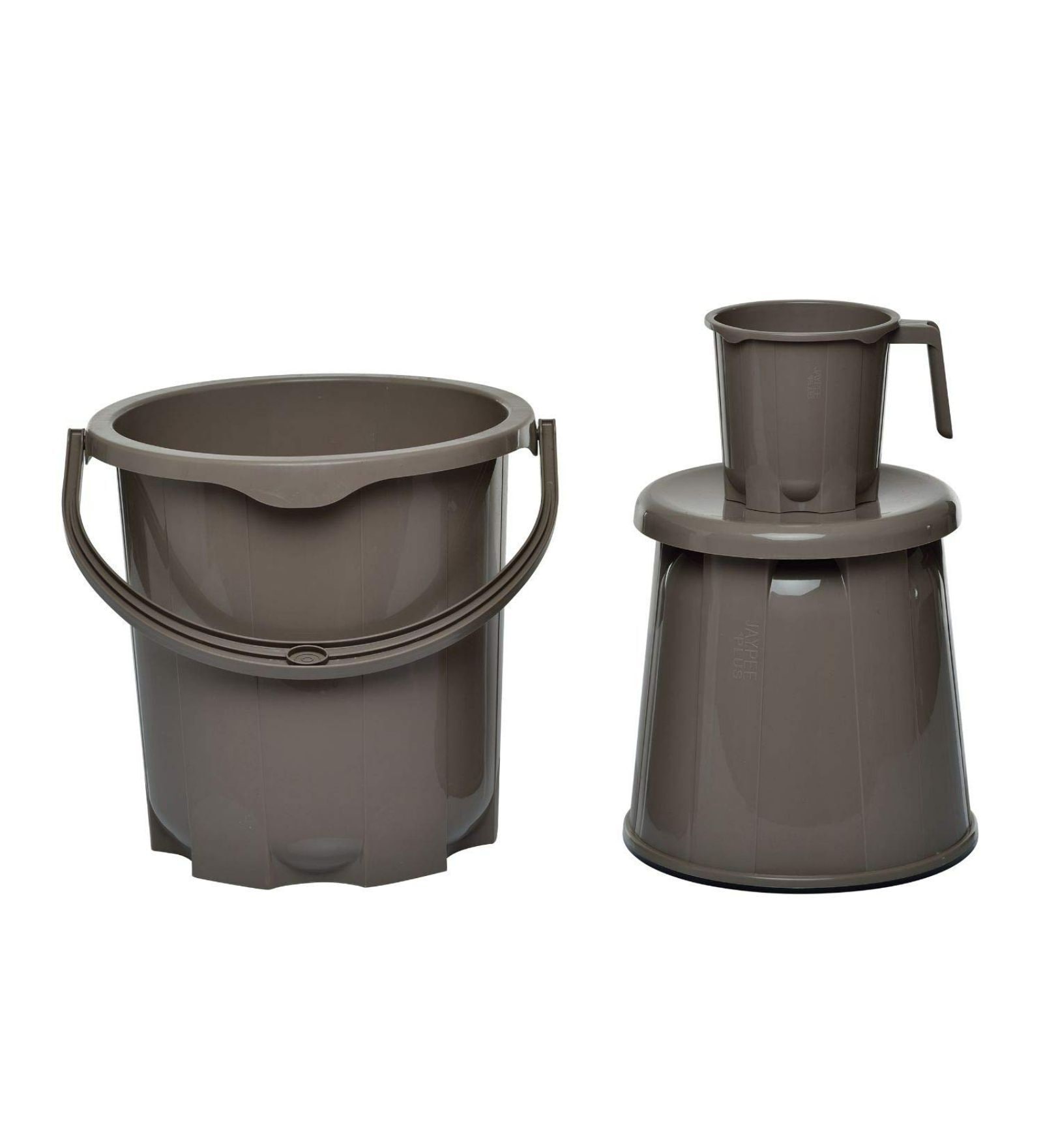 Buy Modern 25 Ltrs Grey 3 Pc Polypropylene Bucket Set by Regalo at 25% ...