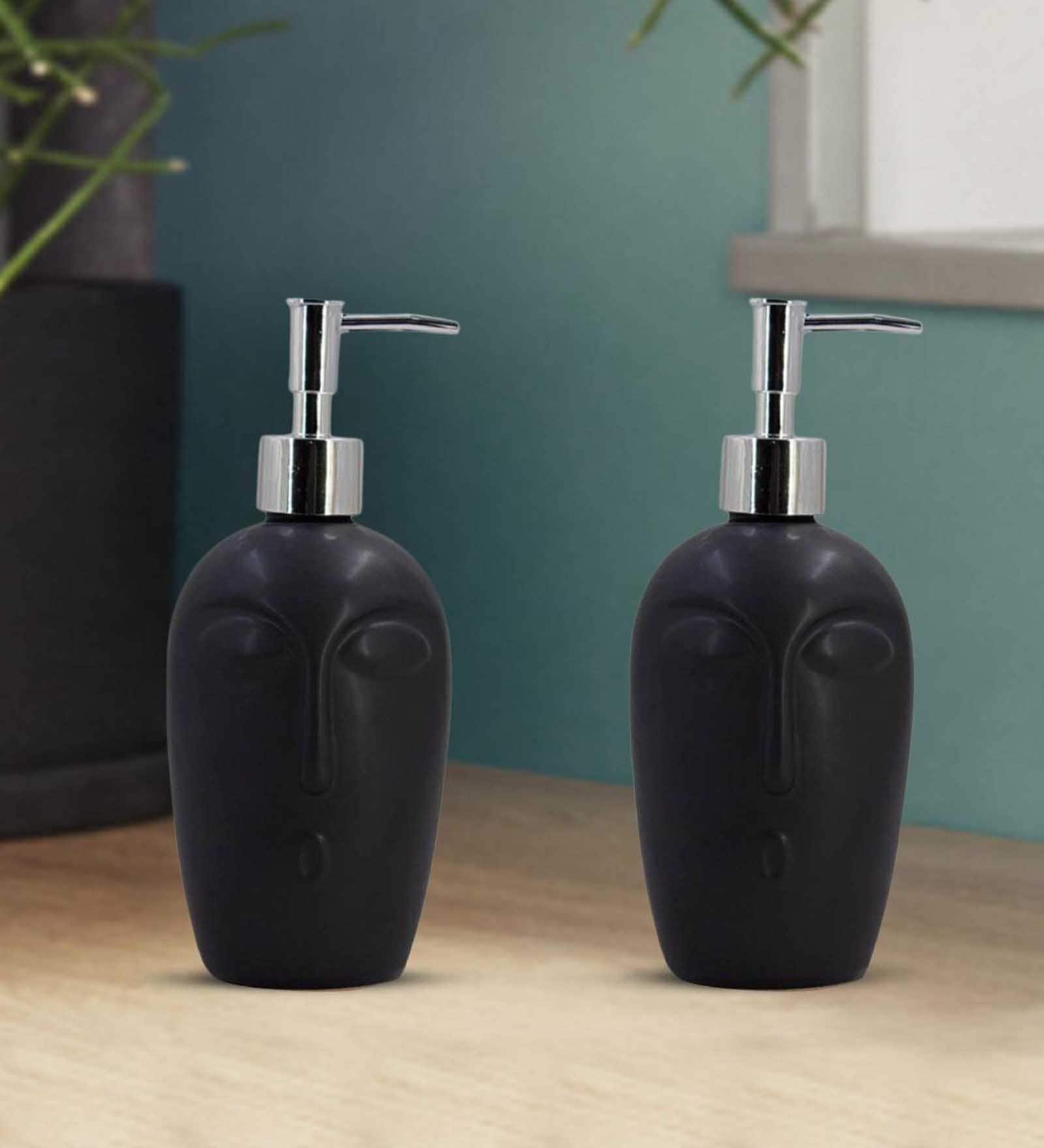 Buy Modern Black Ceramic (Set of 2) Soap Dispensers at 100% OFF by ...