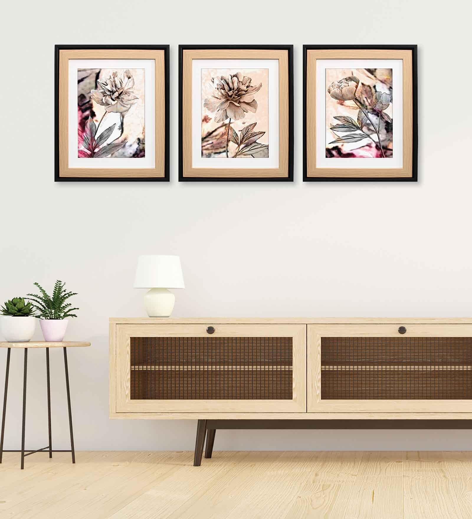 Buy Modern Multicolour Engineered Wood (Set of 3) Art Prints at 14% OFF ...
