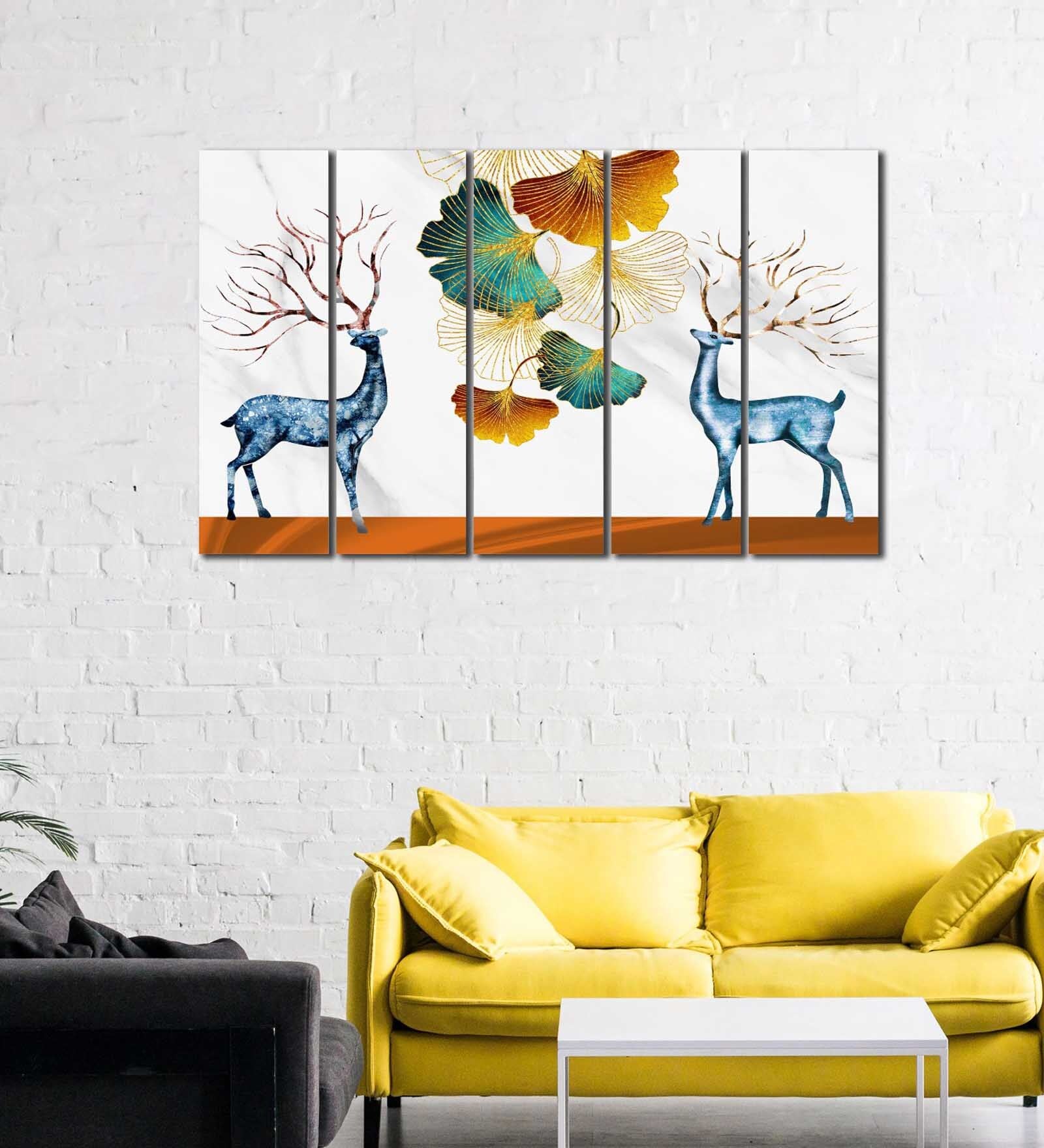Buy Modern Mural MDF Art Panel Set of 5 at 3% OFF by Wens | Pepperfry