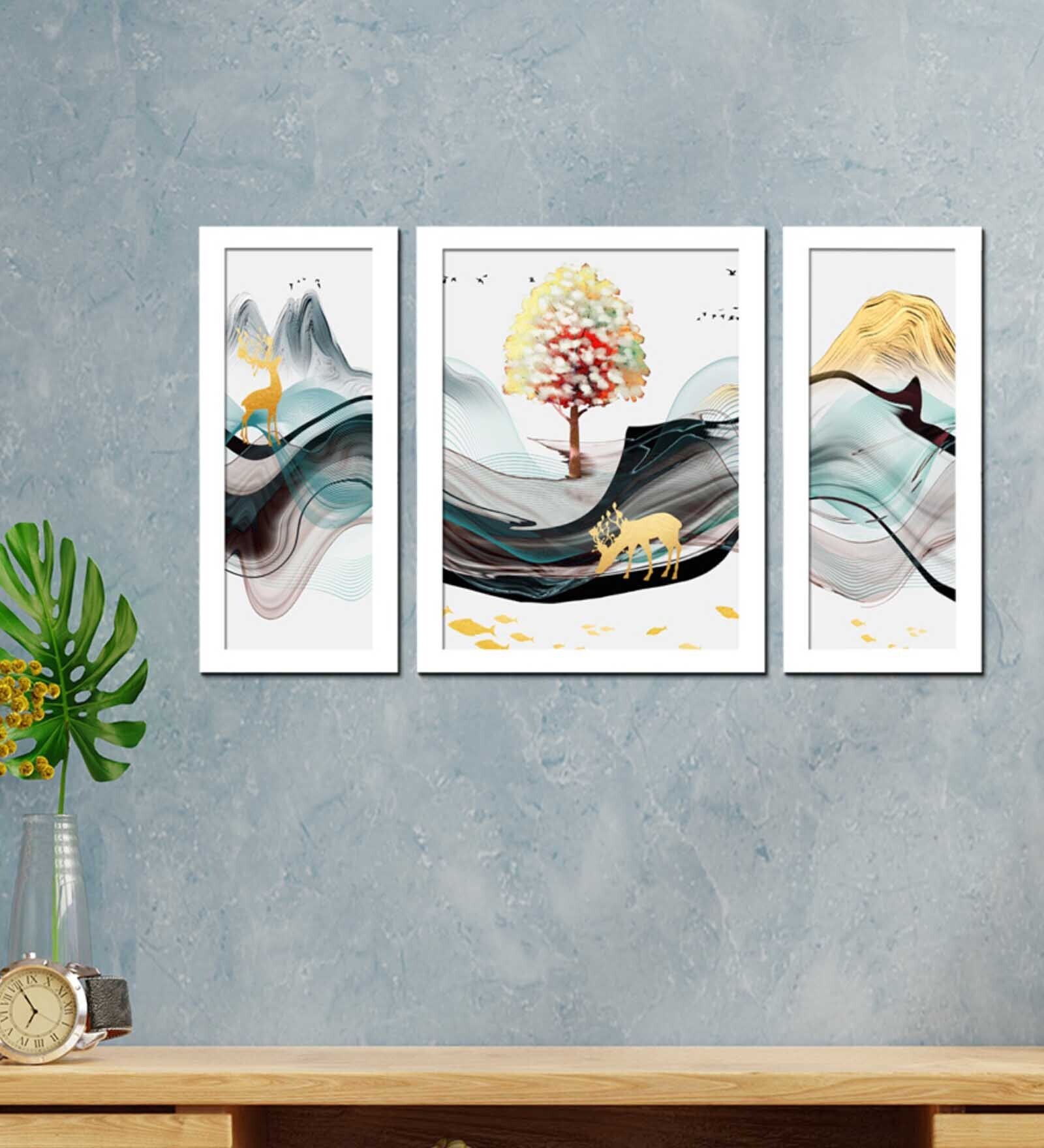 Buy Modern Nordiac Design MDF Art Panels Set of 3 at 23% OFF by Wens ...