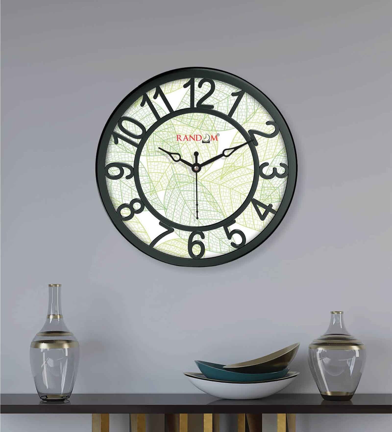 Buy Multicolour Modern Plastic Stylish Non Ticking Silent Analog Wall ...