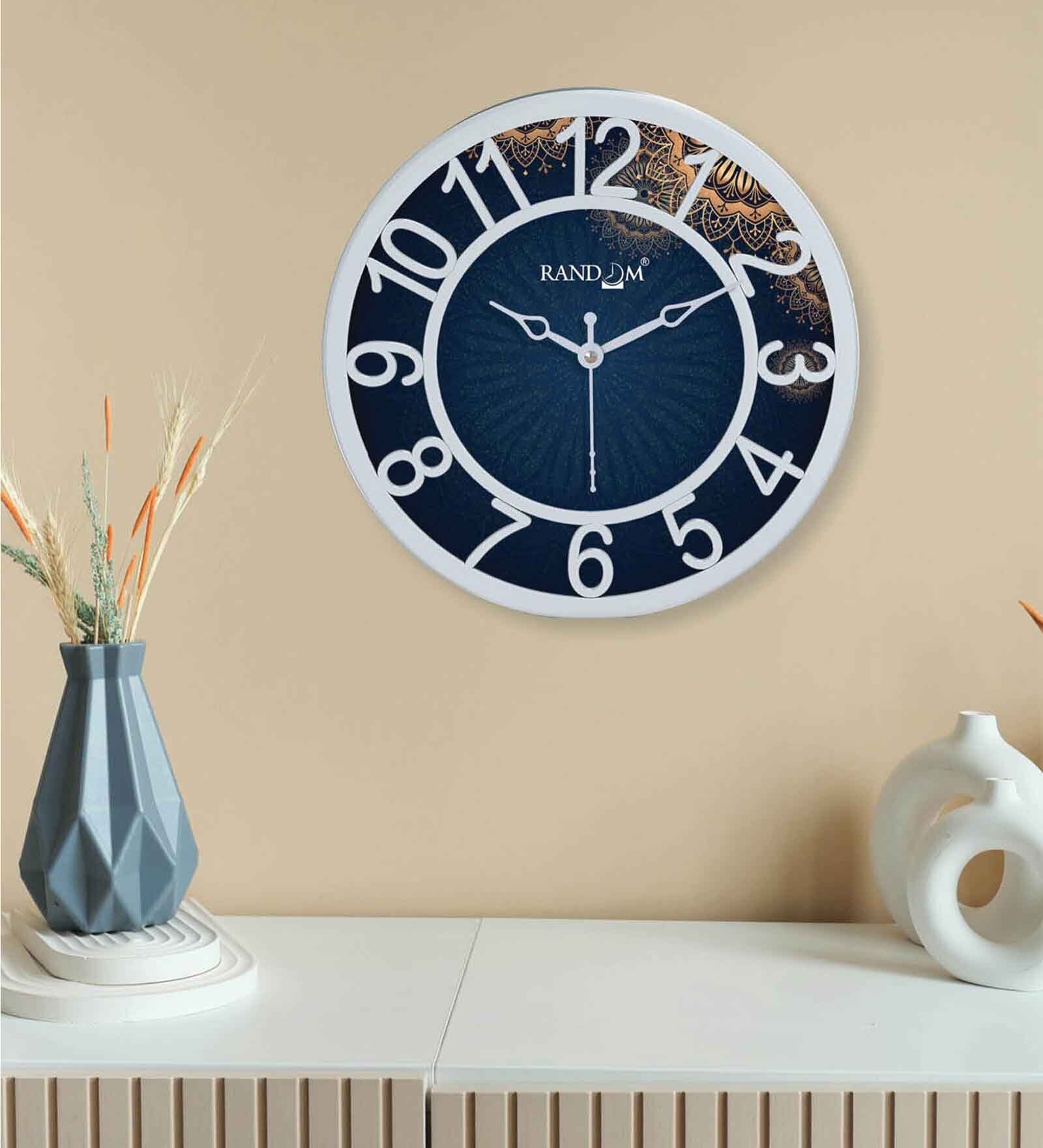 Buy Multicolour Modern Plastic Stylish Non Ticking Silent Analog Wall ...