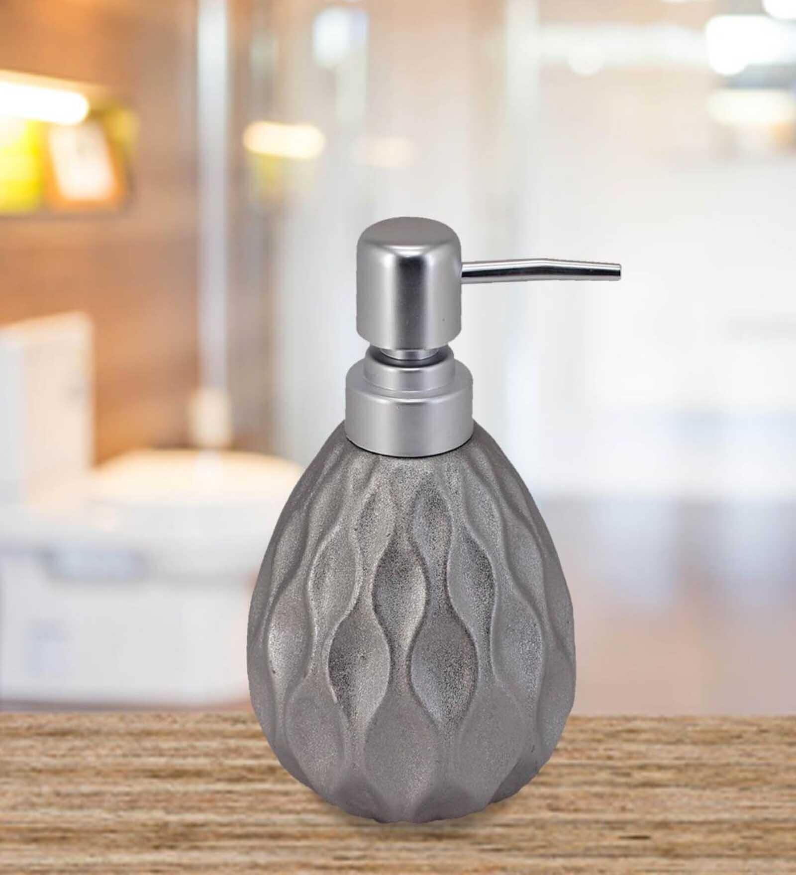 Buy Modern Silver Ceramic Soap Dispenser at 100% OFF by Kookee | Pepperfry