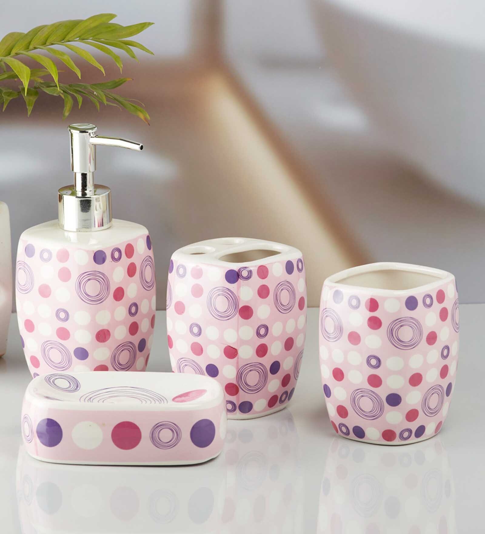 Buy Modern White Ceramic (Set of 4) Bath Set at 25% OFF by Kookee ...
