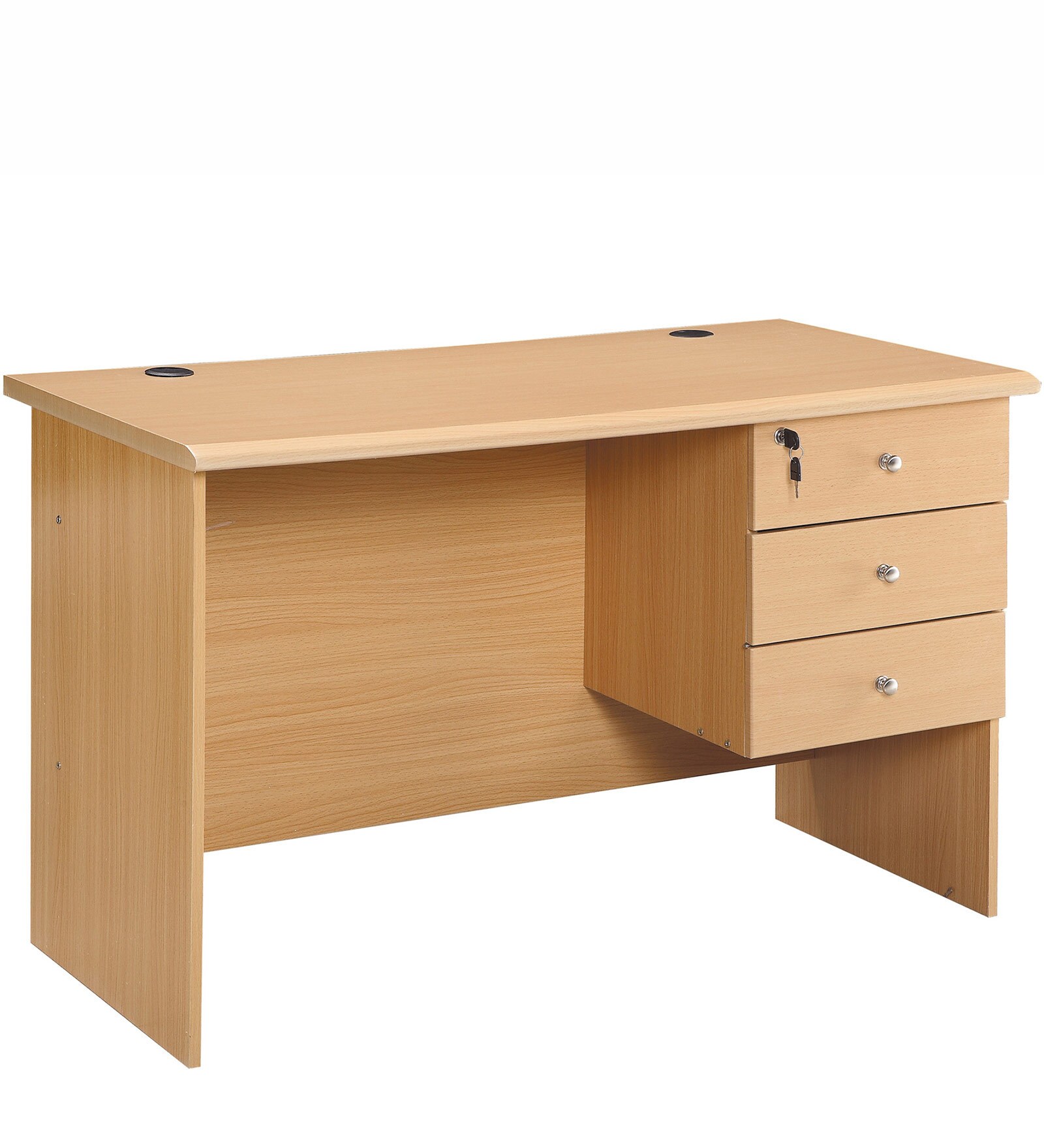 Buy Modular Laptop cum Study Table with Three Drawers in Maple Finish ...