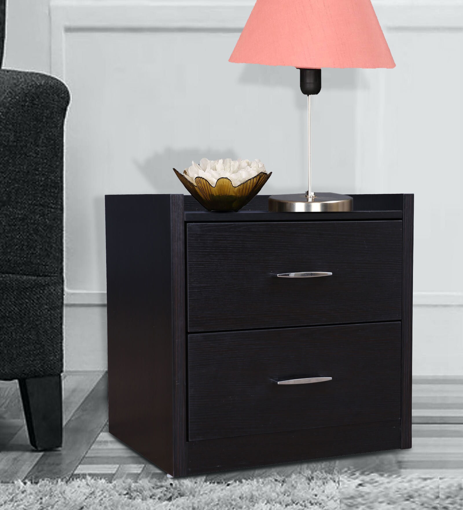 Buy Mogan Night Stand in Wenge Colour at 6% OFF by HomeTown | Pepperfry