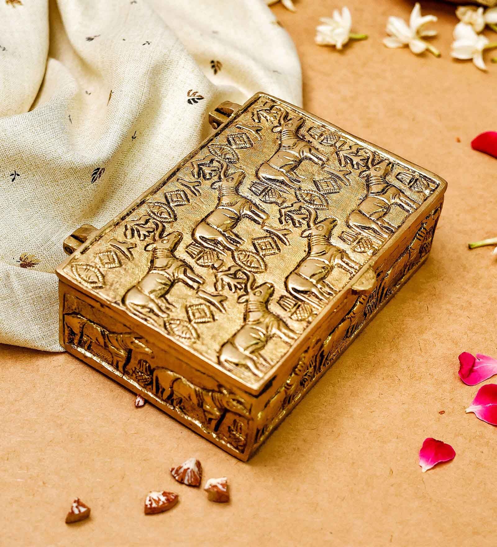 Buy Mohenjo Daro Storage Box Brass Religious Idol by The Advitya at 34% ...