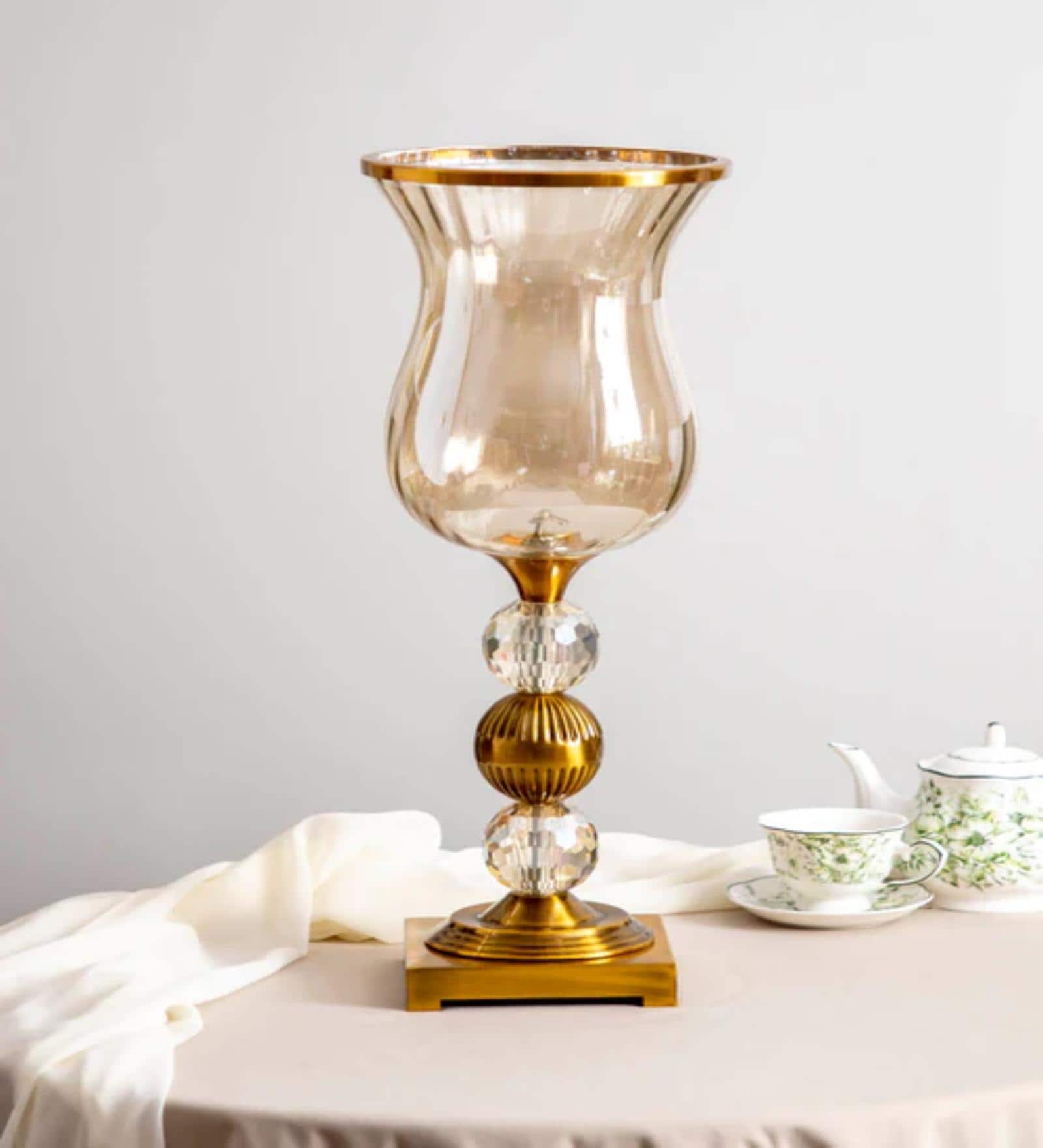 Buy Mongoose Transparent & Gold Metal Candle Holder at 25% OFF by The ...