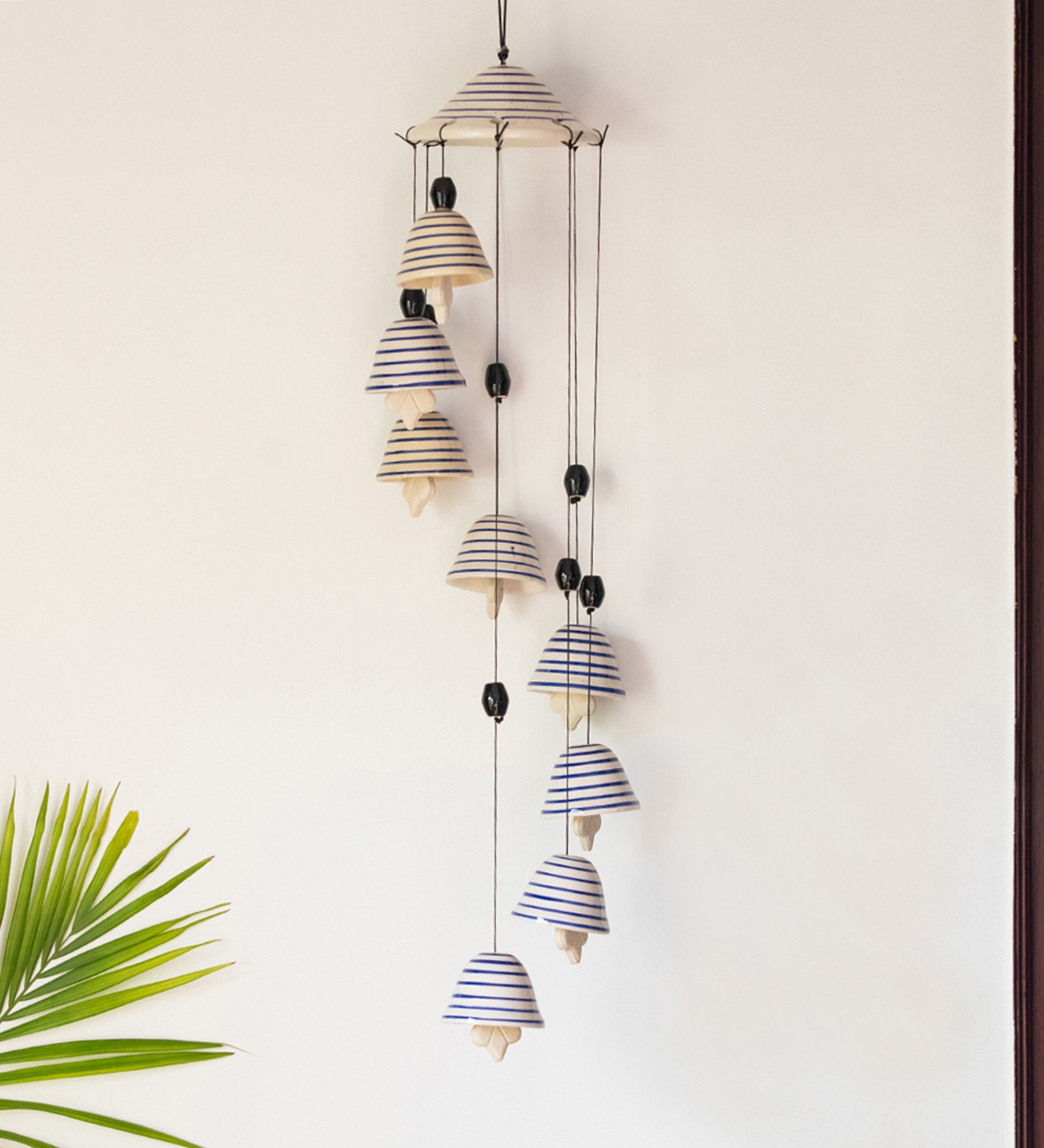 Buy Monochrome Symphonies (29 Inch) Hand-Painted Ceramic Hanging Bells ...