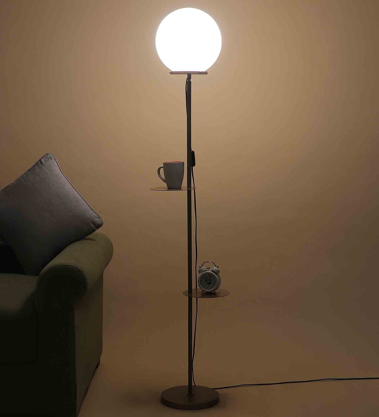 Buy Moon Lamp In Gold With Acrylic Unbreakable Washable Ball-12 Inches ...