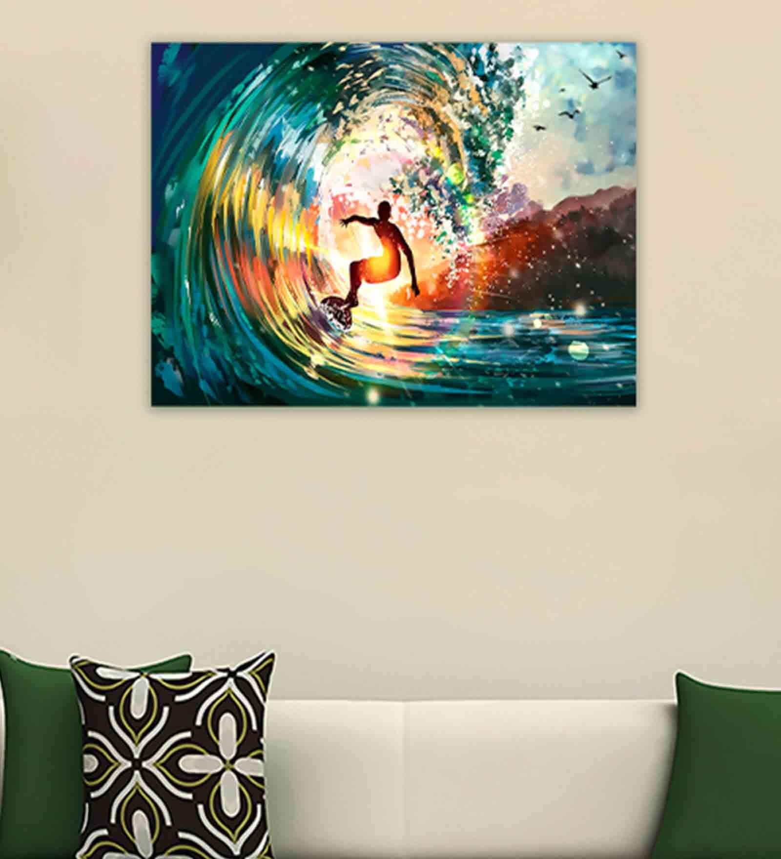 Buy Mordern Art Toughened Glass Wall Painting By Flair Glass at 44% OFF ...