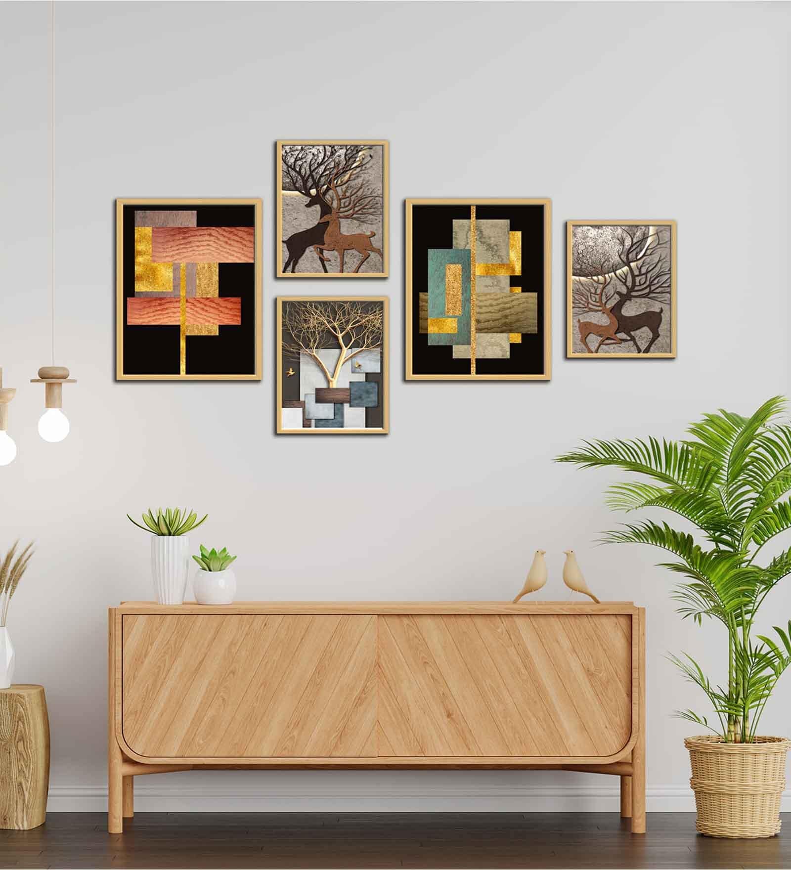 Buy Mordern Multicolour Canvas & MDF Art Prints at 15% OFF by Wens ...
