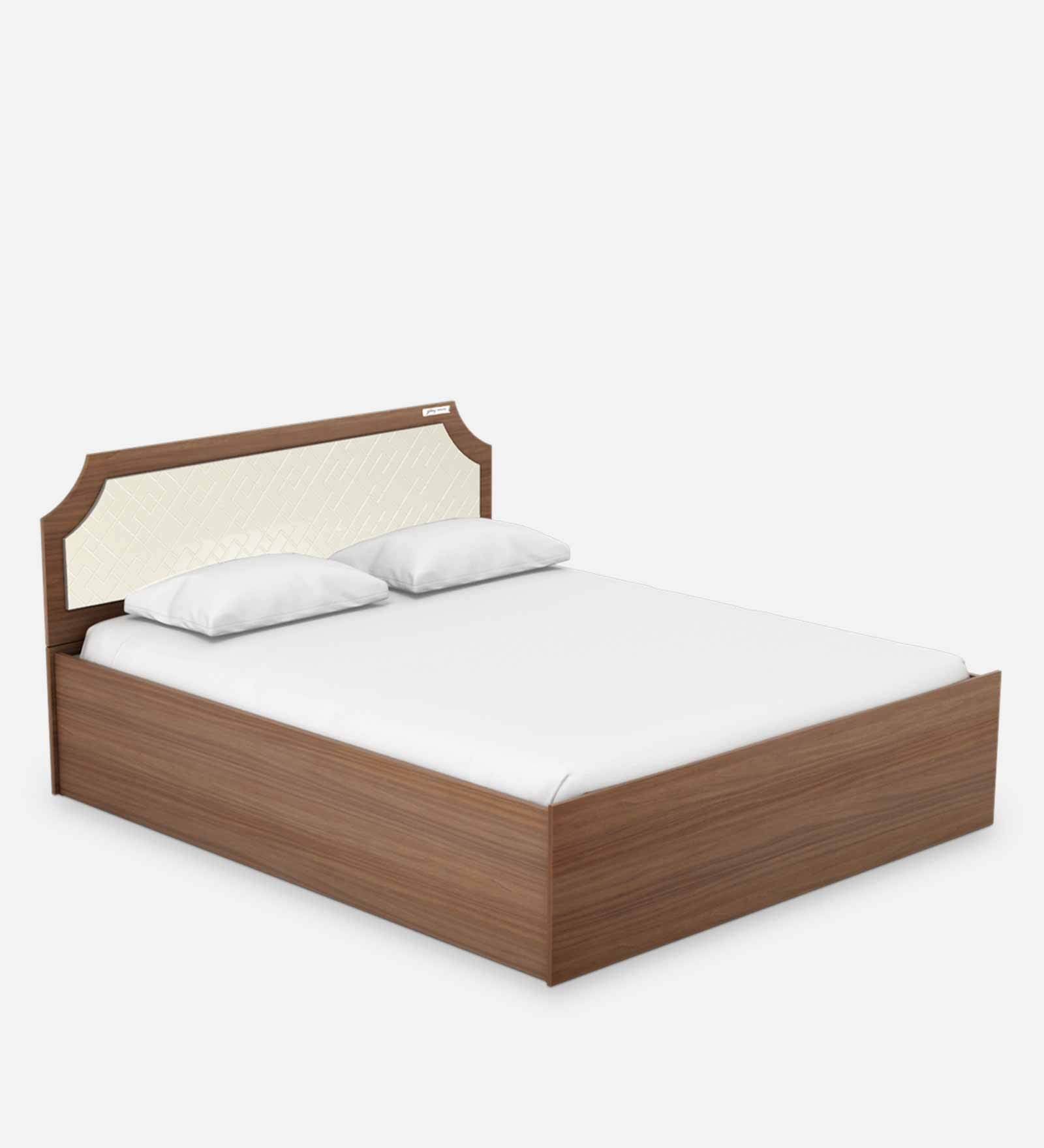 Buy Morf N'Chant Queen Size Bed with Box Storage in Brown & Cream ...