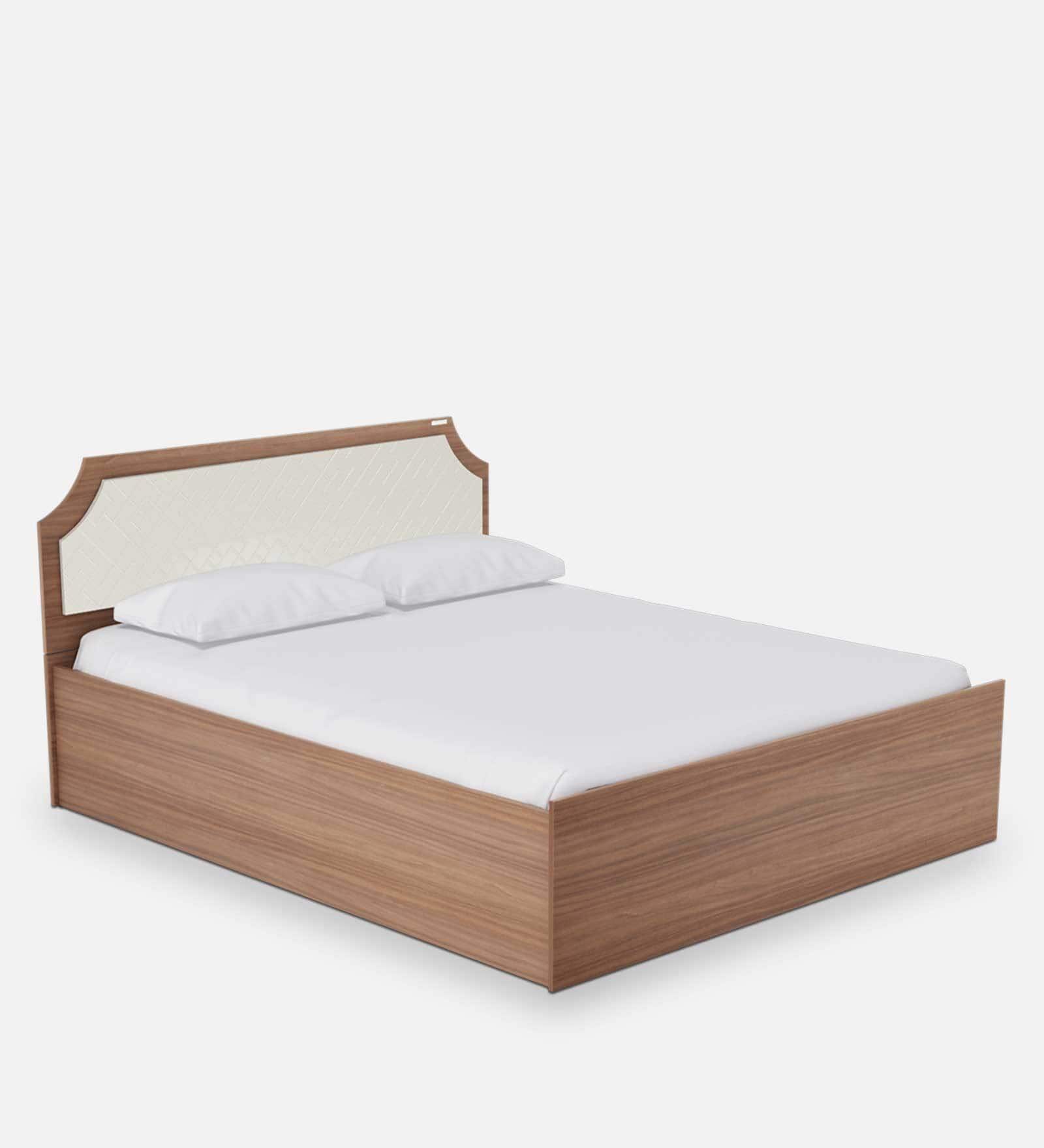 Buy Morf N'Chant Queen Size Bed with Box Storage in Brown & Cream ...