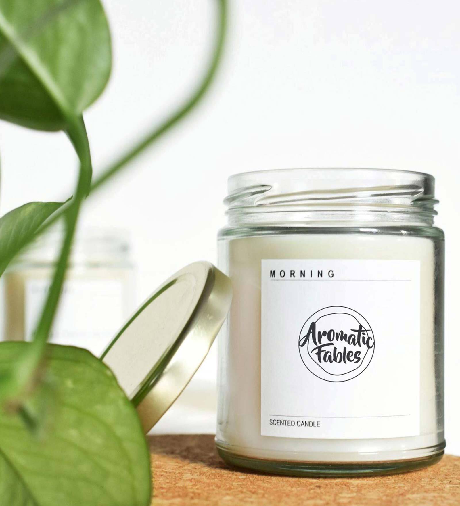 Buy Morning Soothing Scented White Color Glass Jar Candle By Aromatic ...