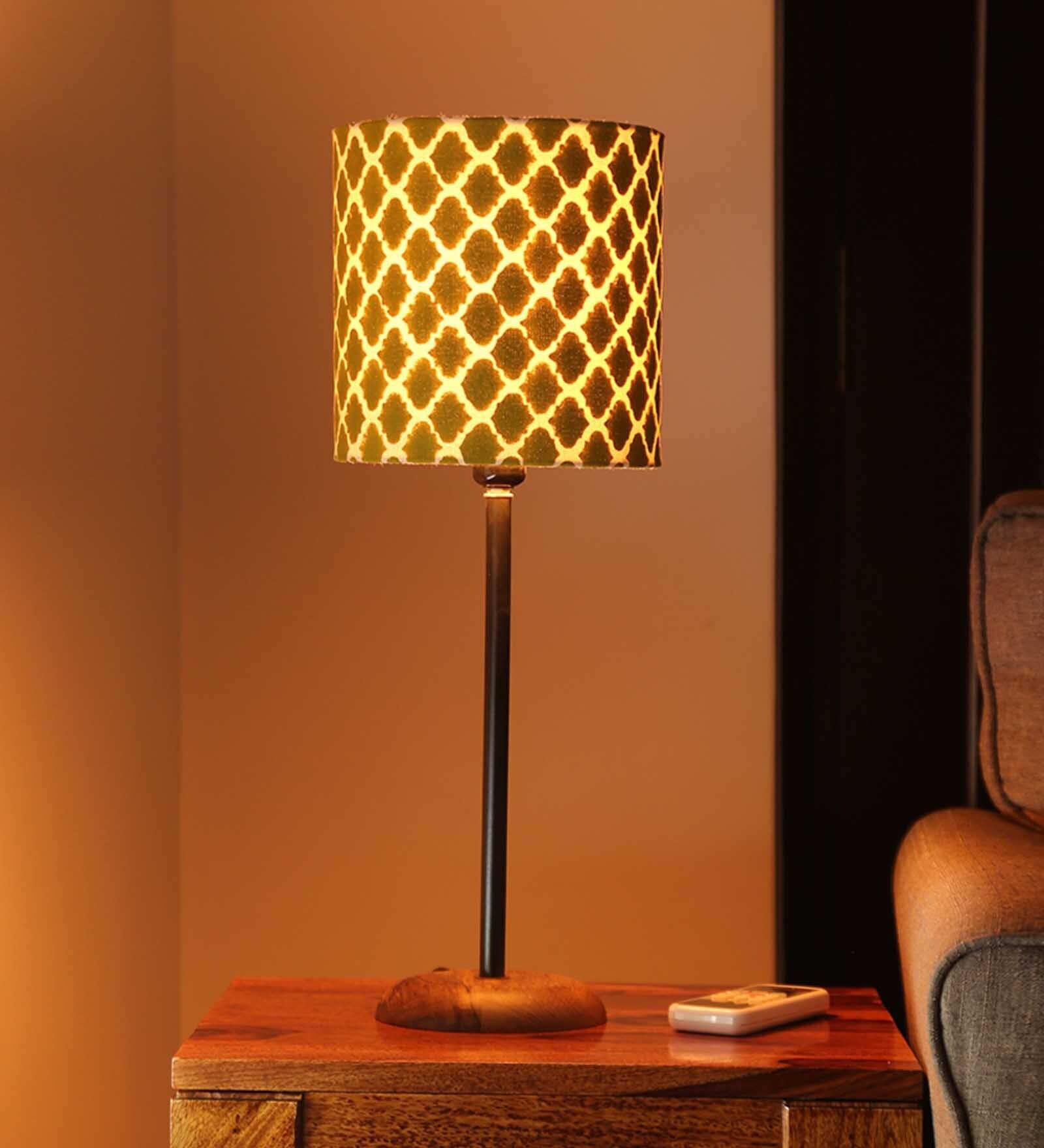 Buy Moroccan Olive Handcrafted Table Lamp in Mango Wood & Iron at 49% ...