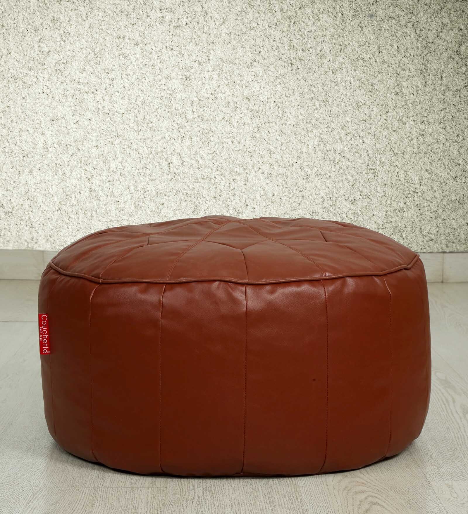 Buy Moroccan Pouffe in Tan Colour at 49% OFF by Couchette | Pepperfry