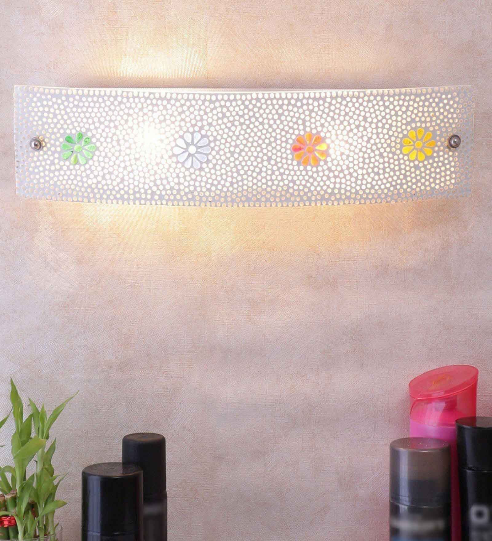 Buy Centaur Multicolor Iron and Glass Flush Mount Wall Light By New Era ...