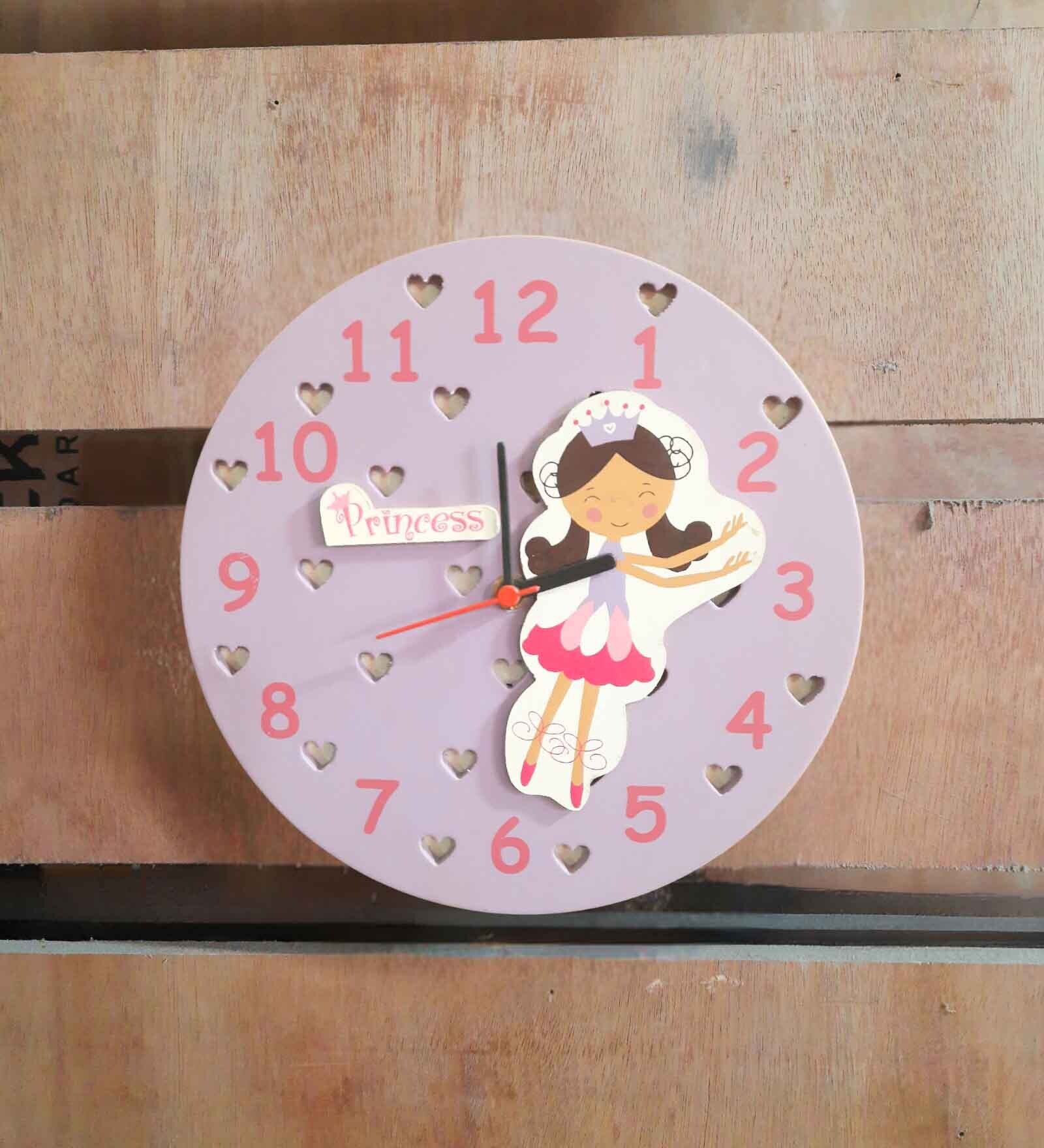 Buy Ballerina Purple-Engineered Wood Kids Wall Clock at 18% OFF by ...