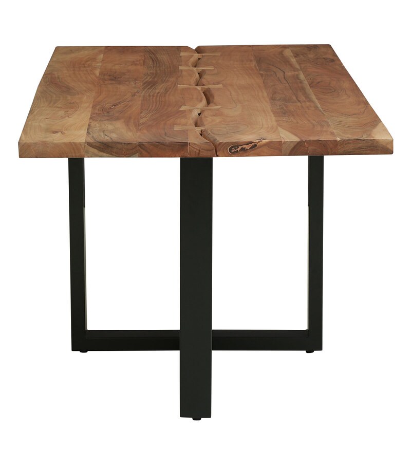Buy Monarch Solid Wood 8 Seater Dining Table in Natural Acacia Finish ...
