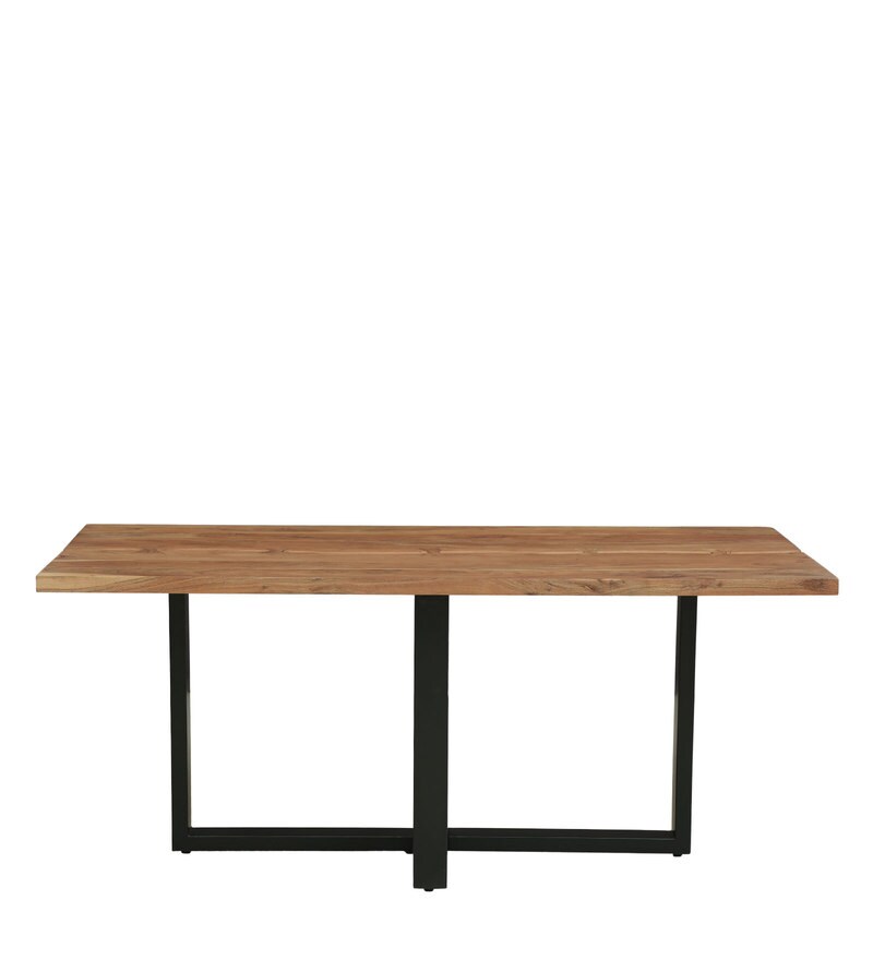 Buy Monarch Solid Wood 8 Seater Dining Table in Natural Acacia Finish ...