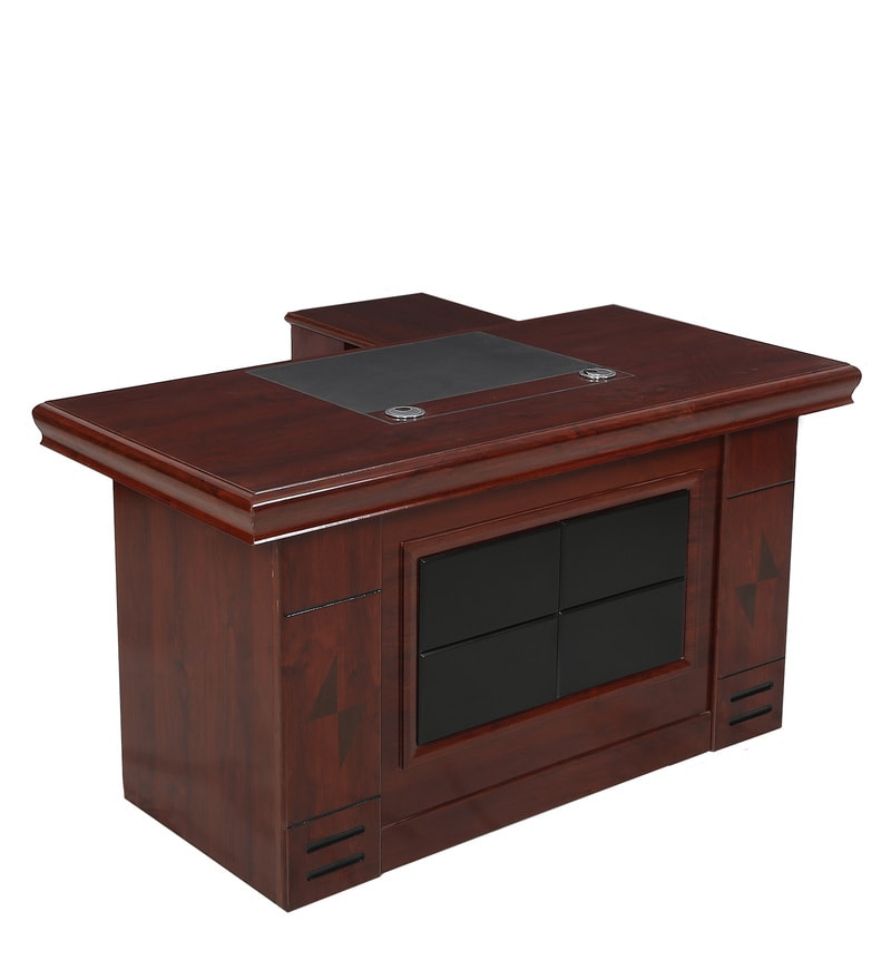 Buy Montana Executive Office Table with Side Runner & Drawer Cart in ...