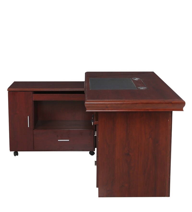 Buy Montana Executive Office Table with Side Runner & Drawer Cart in ...