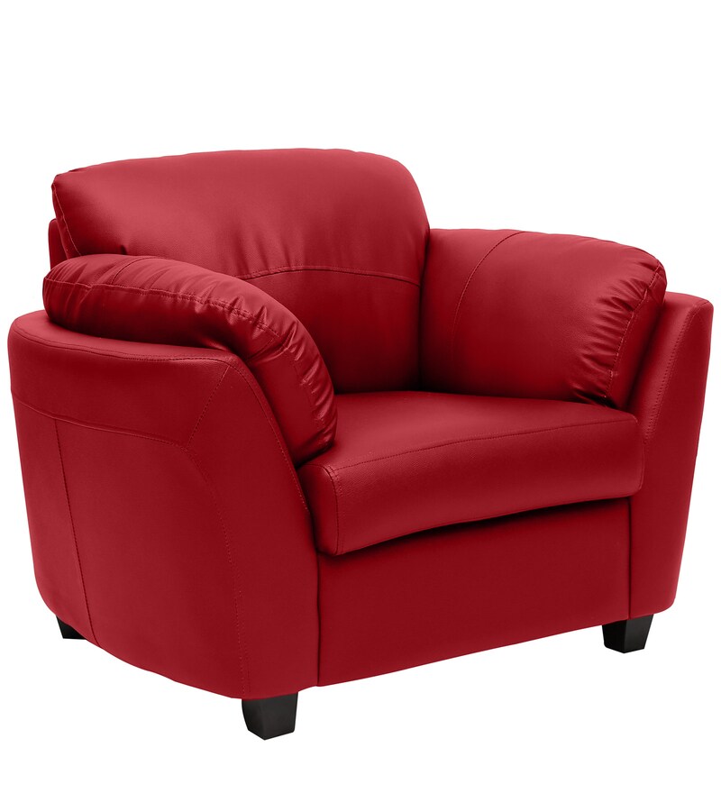 Buy Montero 1 Seater Sofa In Red Colour By Vittoria Online ...
