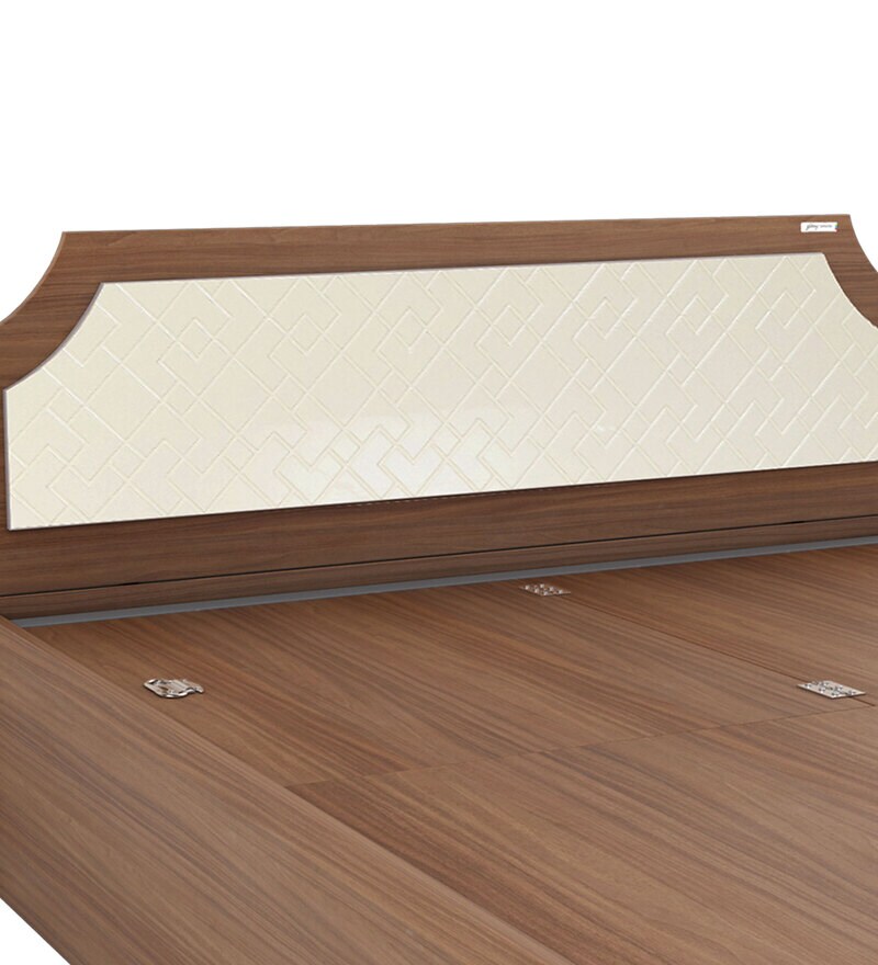Buy Morf N'Chant Queen Size Bed with Box Storage in Brown & Cream ...