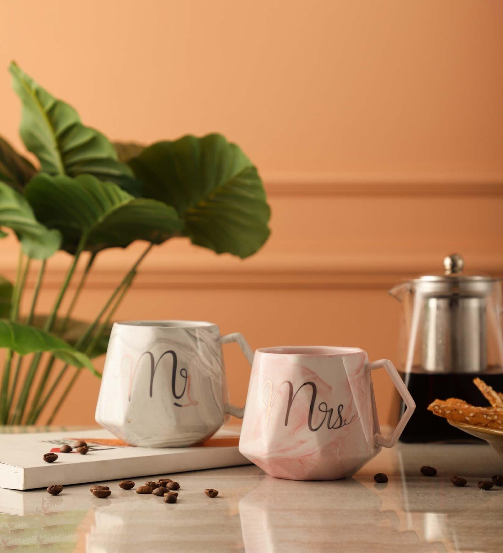 Buy Mr & Mrs 200ml Multicolour Ceramic (Set of 2) Tea Cups at 66% OFF ...