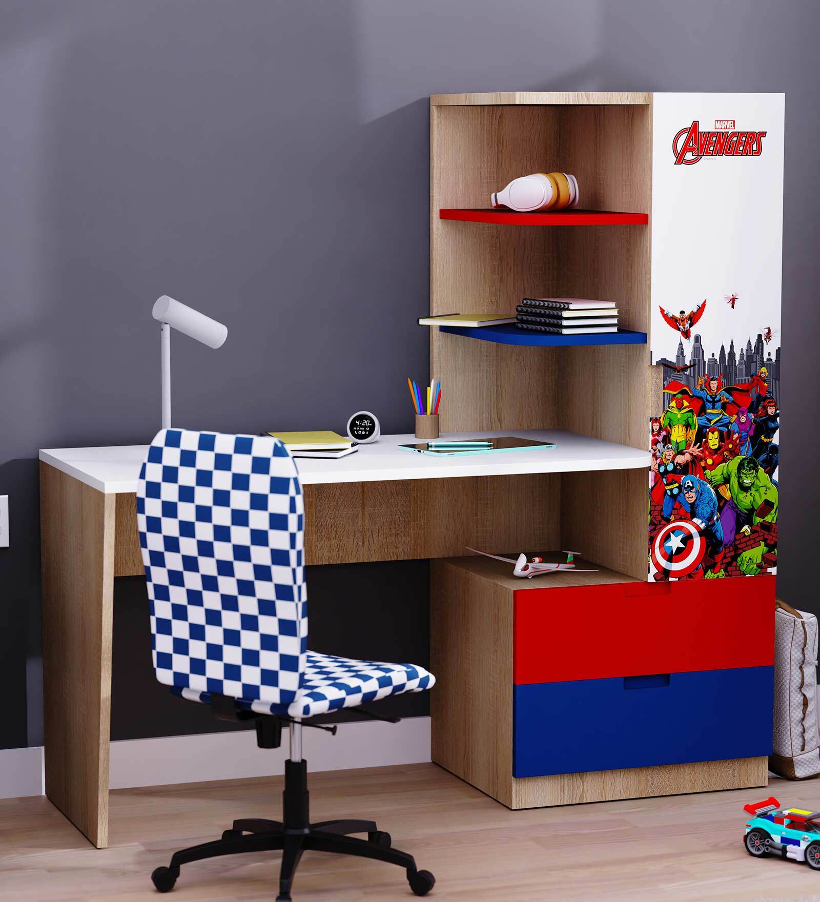 Buy Mr Practical Avengers Kids Study Table in Oak Finish at 25% OFF by ...