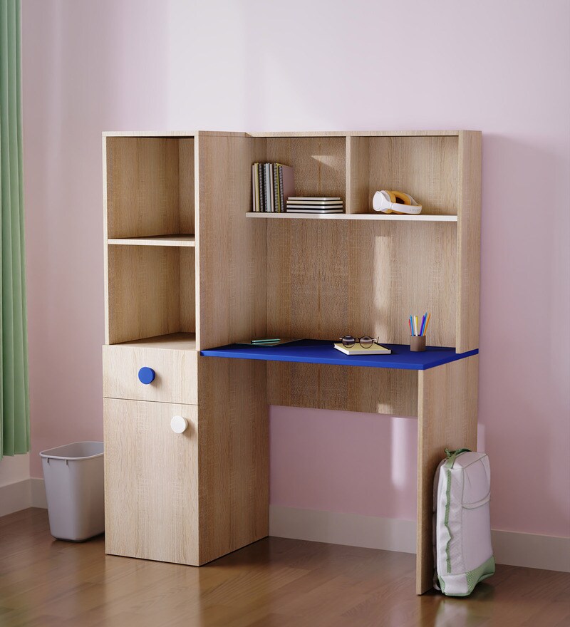 Buy Mr Scholar Kids Study Table in Oak Finish & Blue Colour by Ditto by ...