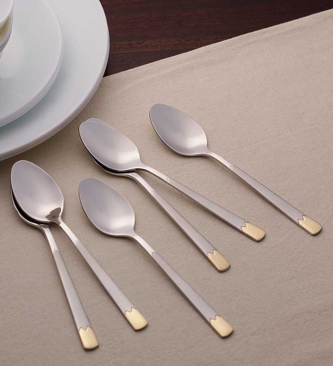 Buy Stainless Steel Baby Spoons Set of 6 by Mullich Online - Spoons ...